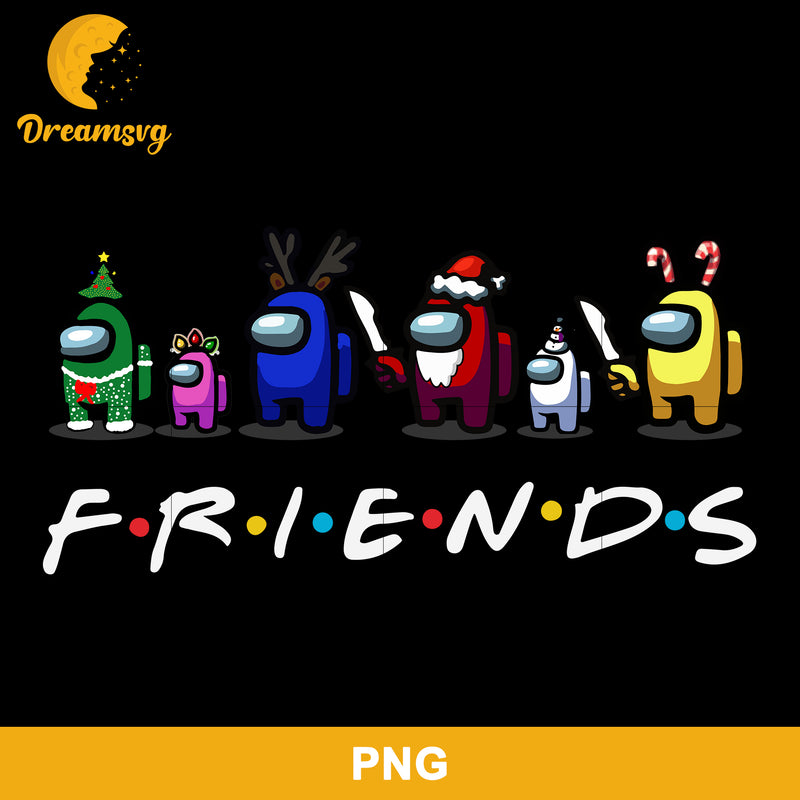 Friends Among Us PNG, Among Us Christmas PNG, Christmas PNG.
