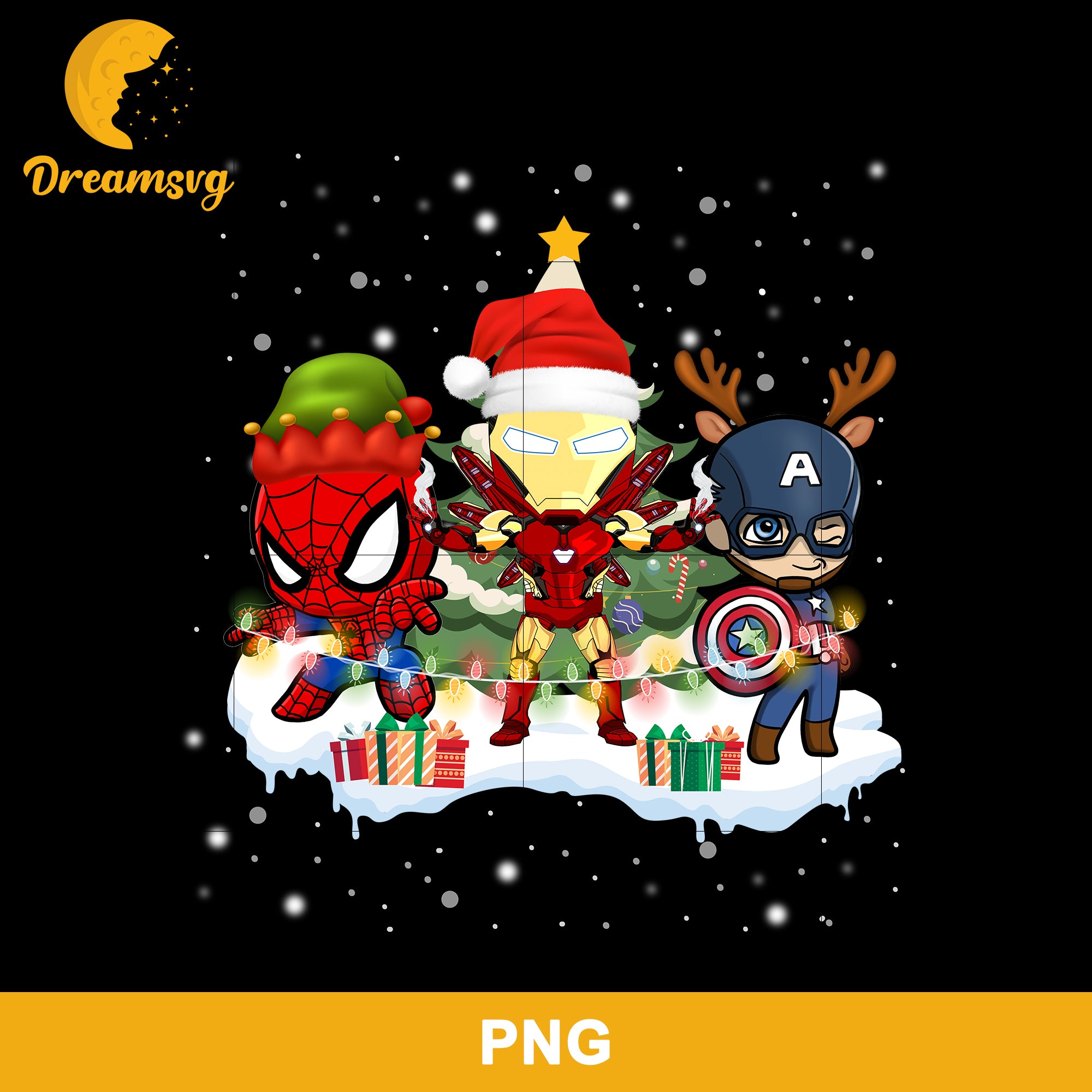 Avengers Superhero Christmas PNG, Christmas PNG File. – DreamSVG Store
