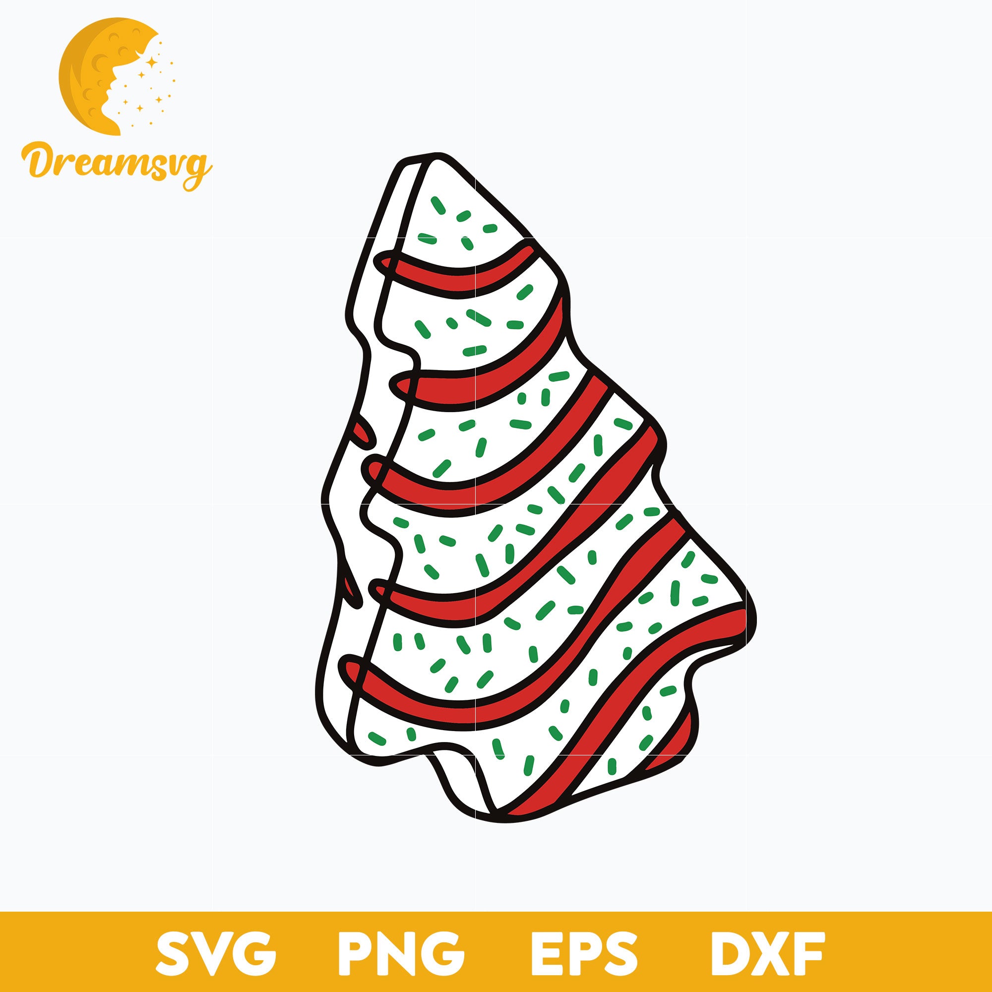 Christmas Tree Cake SVG, Christmas Tree Little Debbie SVG. – DreamSVG Store
