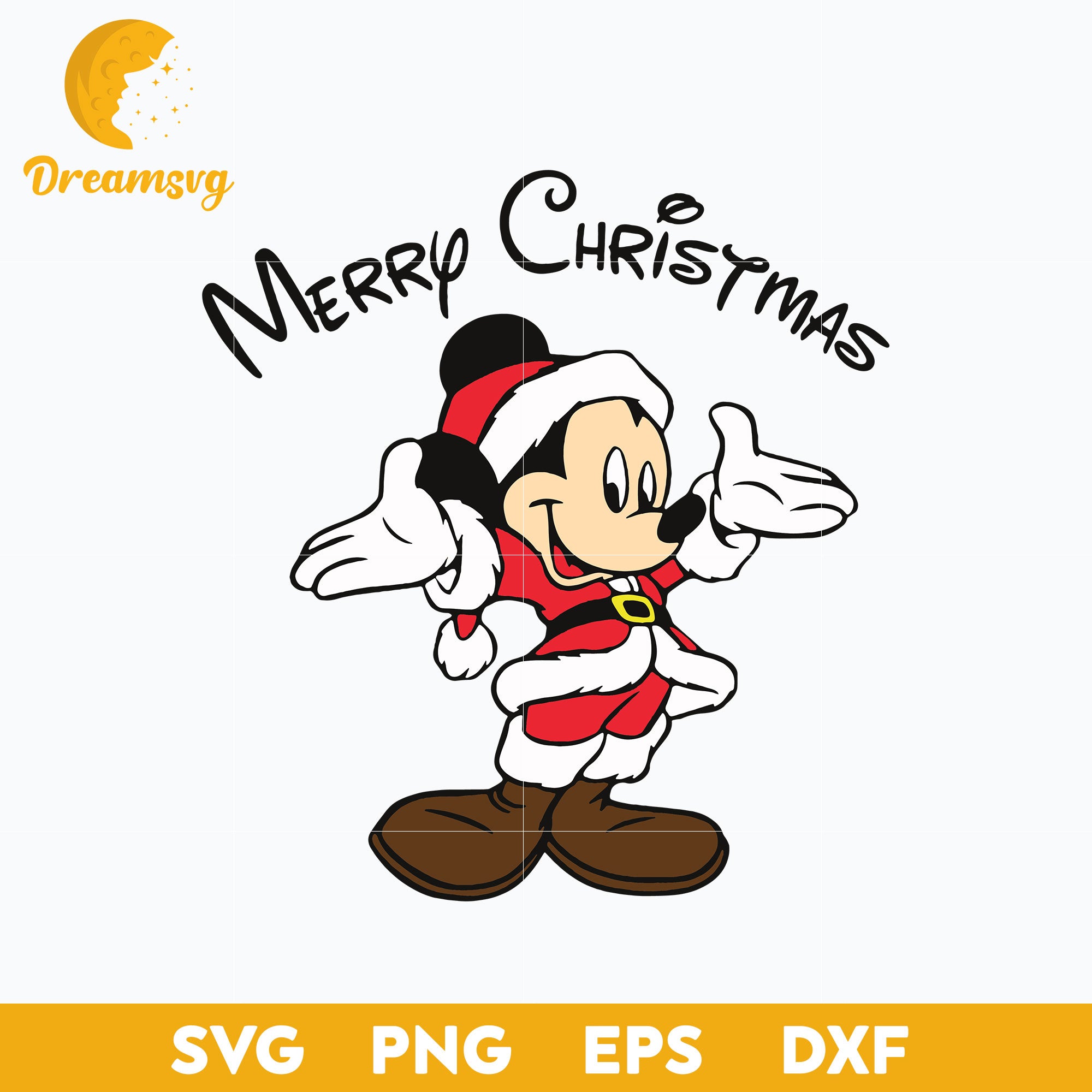 Mickey Mouse Christmas SVG Mickey Christmas SVG PNG DXF EPS Digital DreamSVG Store