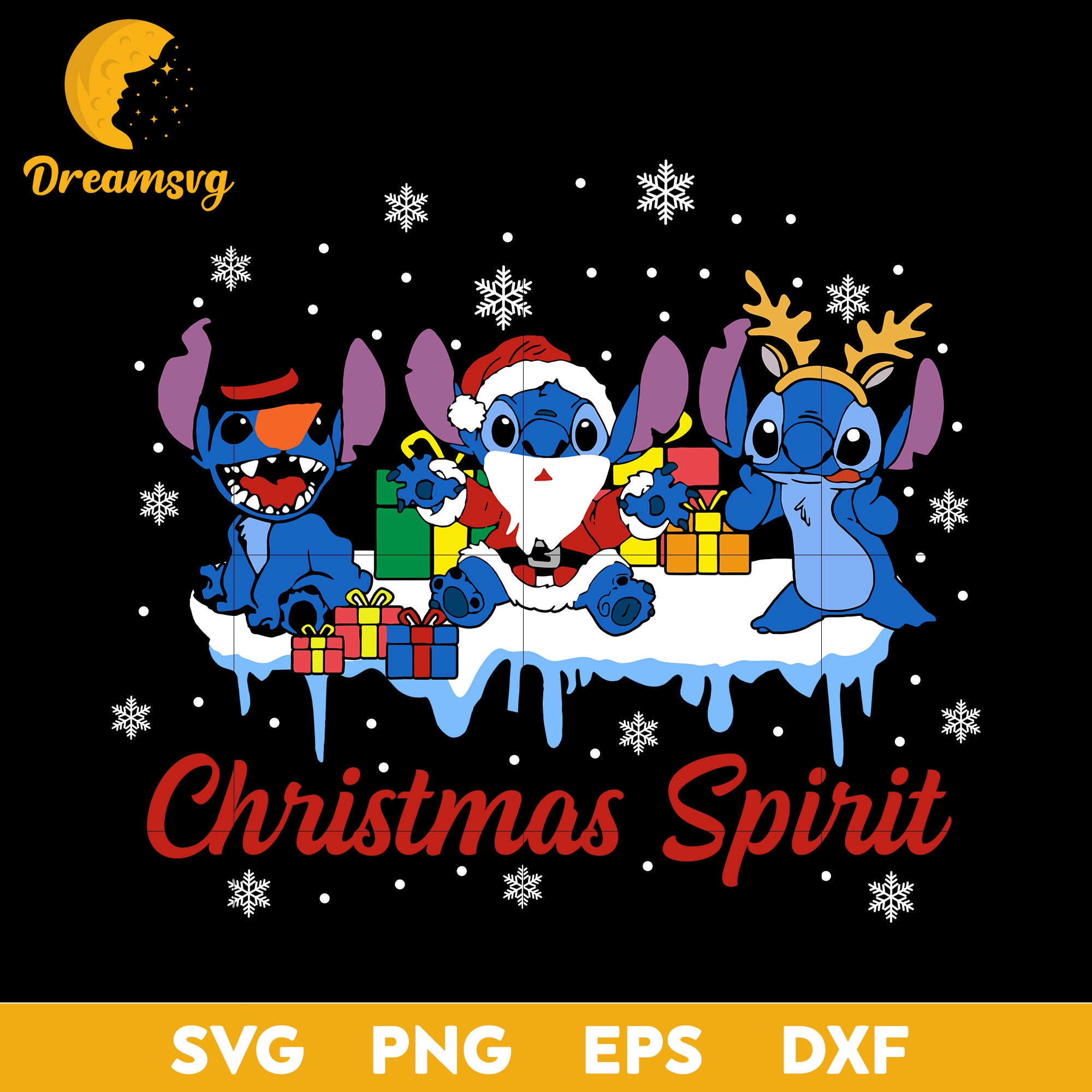 Stitch Christmas Spirit SVG, Disney Christmas SVG, Christmas SVG ...