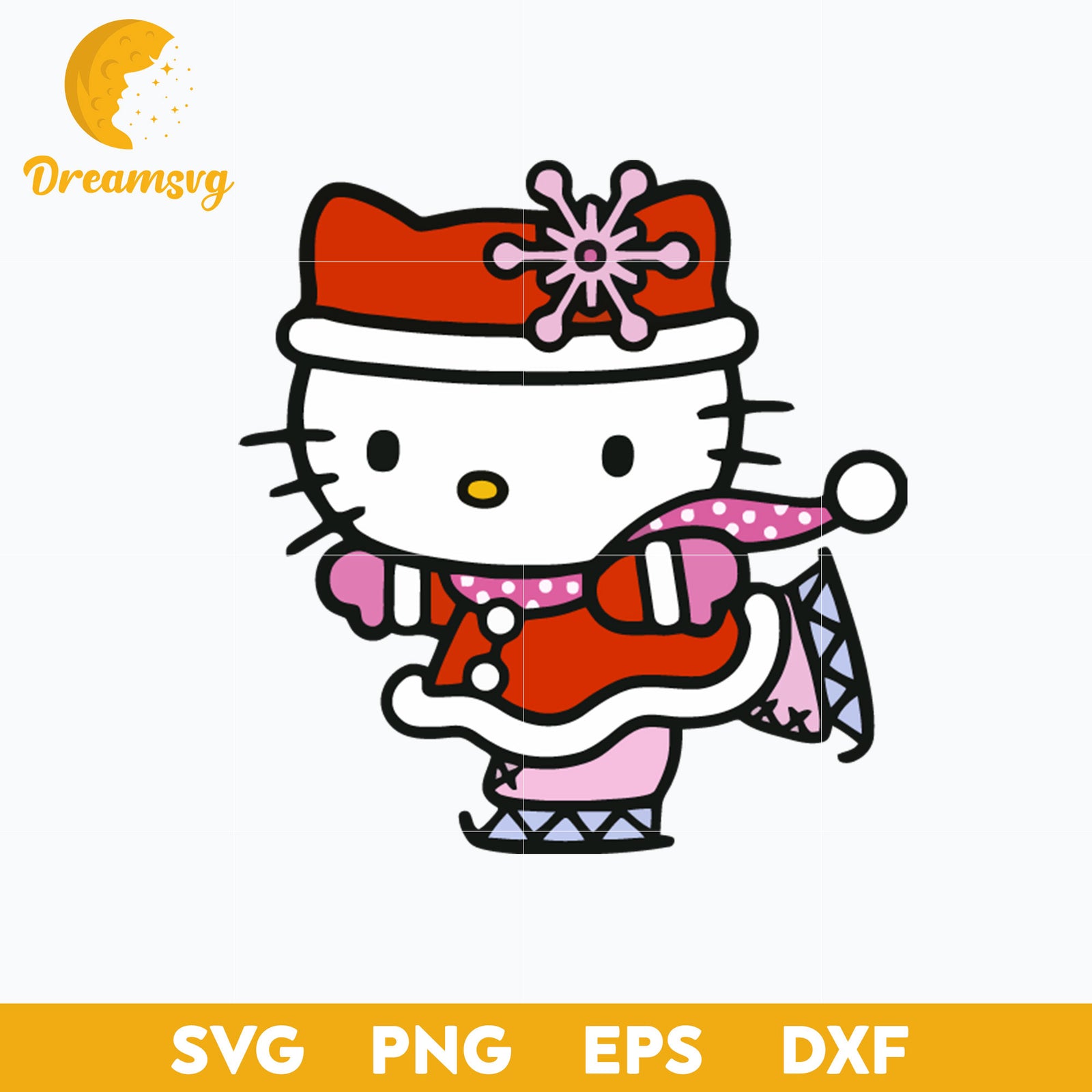 Hello Kitty Christmas SVG, Christmas SVG PNG DXF EPS File
