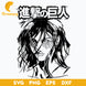 Eren Attack On Titan Svg, Eren Yeager Svg, Attack On Titan Svg, file f ...