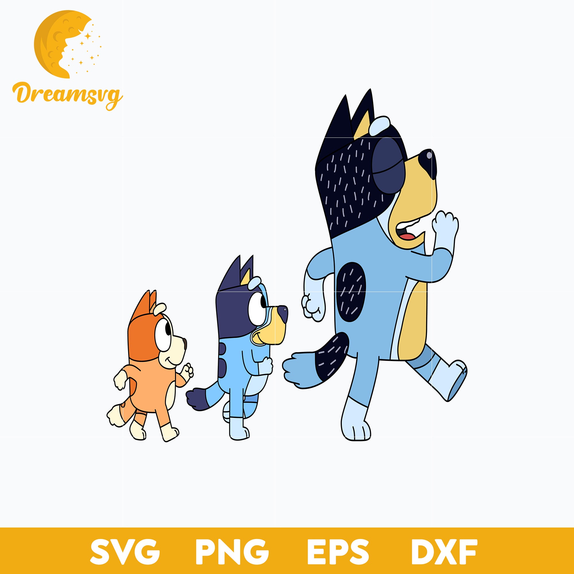 Family svg, Bluey Vector, Bluey Alphabeth, Bluey Cutfile, Bluey Clipar ...