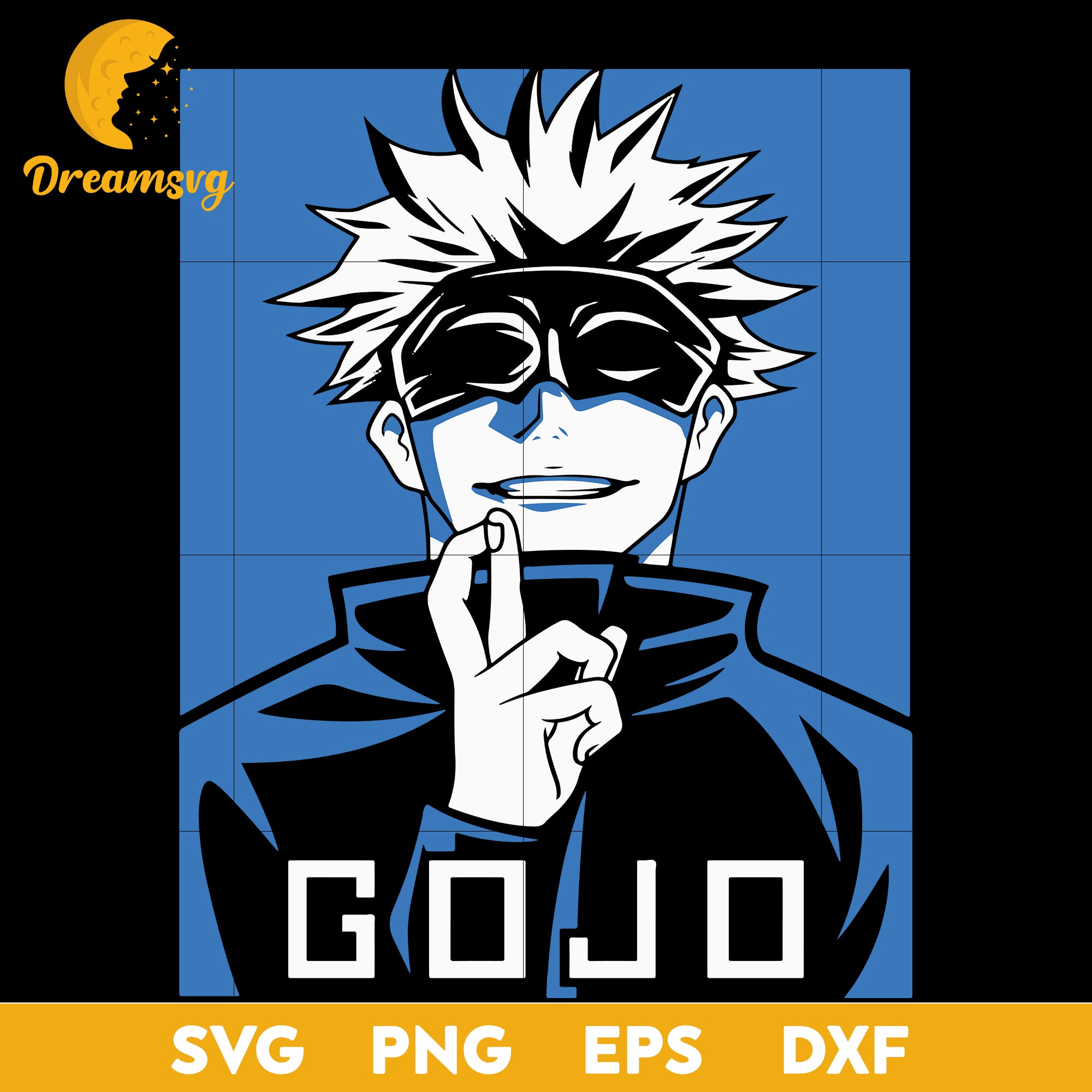 Gojo Satoru Svg, Jujutsu Kaisen Svg, Gojo Svg, file for cricut, Anime ...