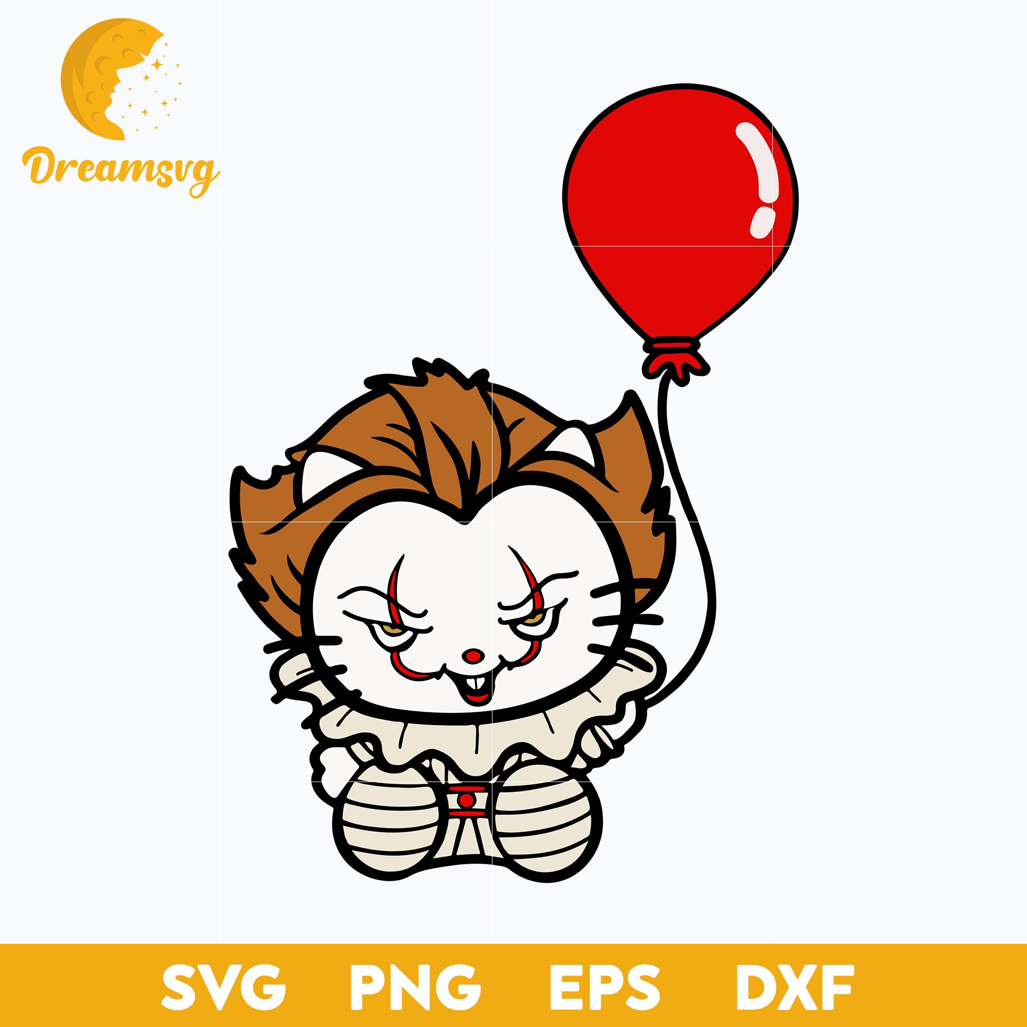 Hello Kitty Pennywise Svg, Hello Kitty Halloween Svg, Hello Kitty Svg ...
