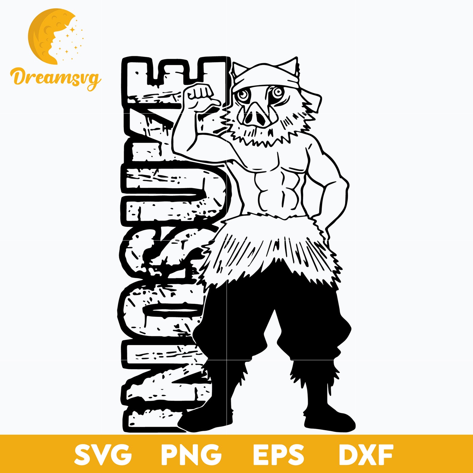 Inosuke Hashibira Svg, Inosuke Kimetsu No Yaiba Svg, Demon Slayer Svg,