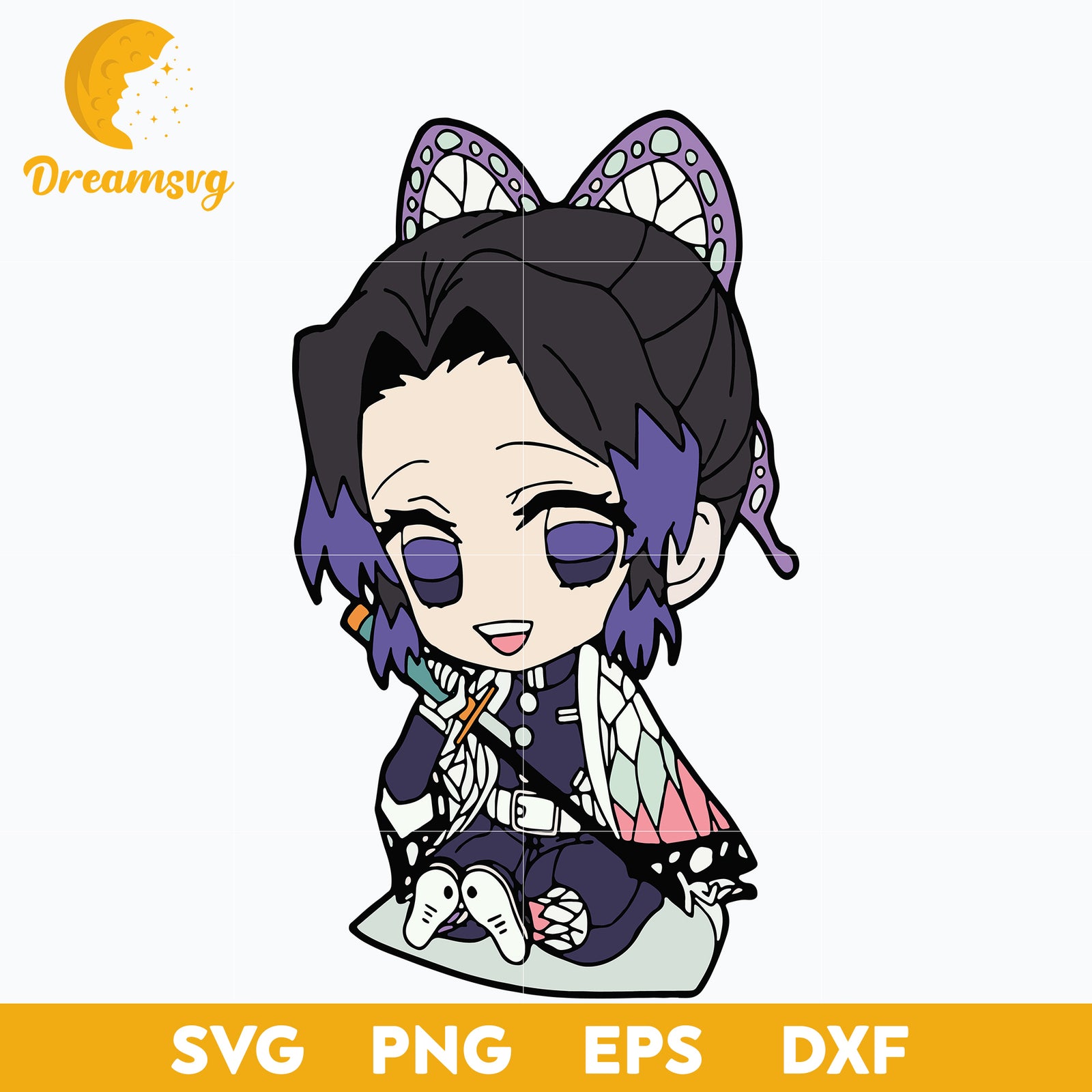 Insect Hashira Svg, Shinobu Kocho Svg, Demon Slayer Svg, Kimetsu No Ya