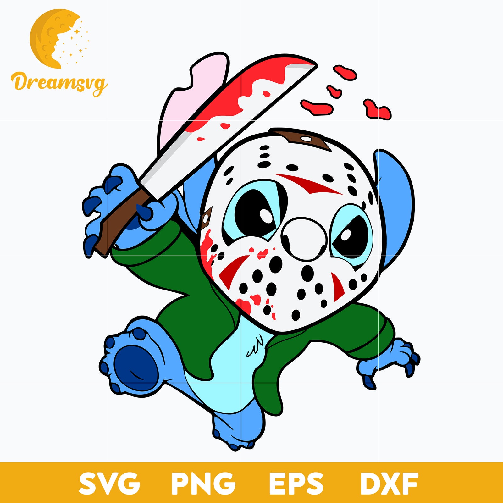 Jason Voorhees Stitch Halloween svg, Jason Voorhees Stitch Svg, Stitch