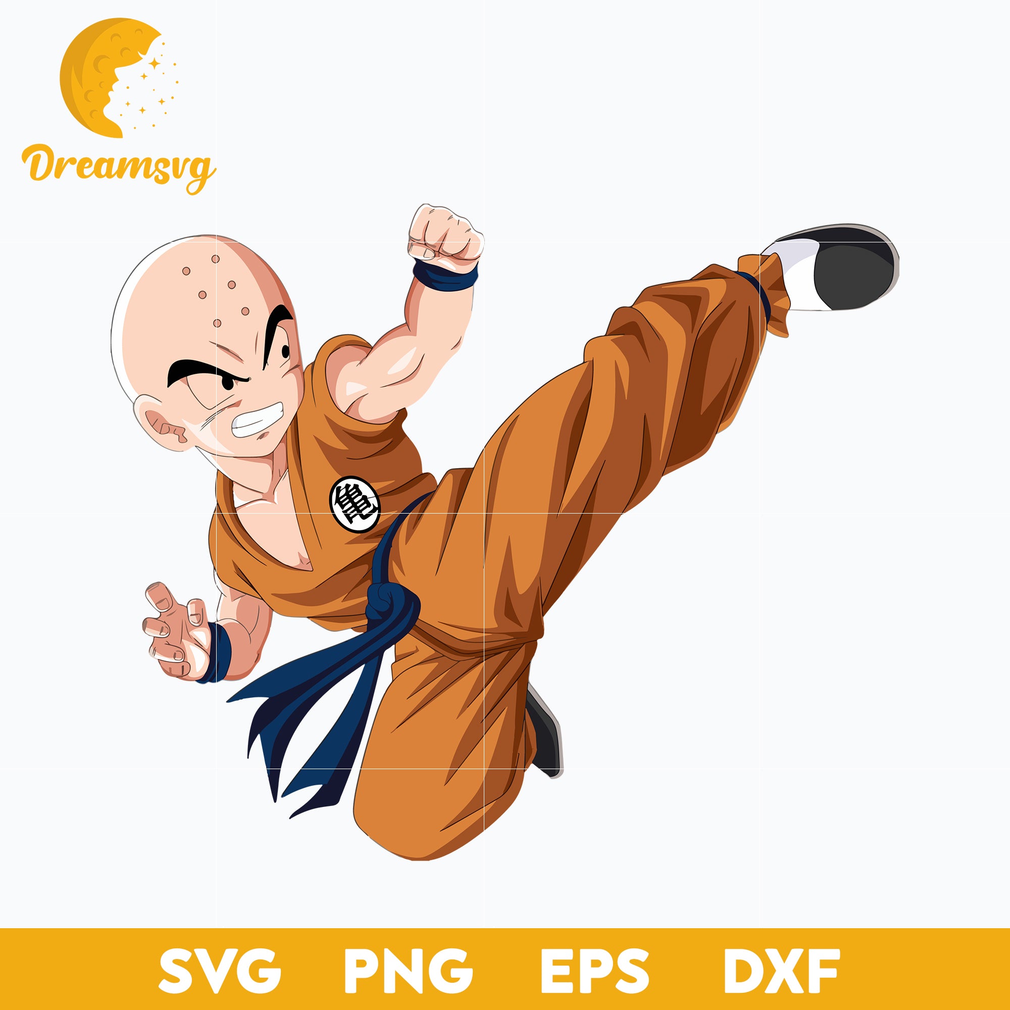 Krillin Dragon Ball Svg, Krillin Svg, Dragon Ball Svg, Krillin Anime S ...