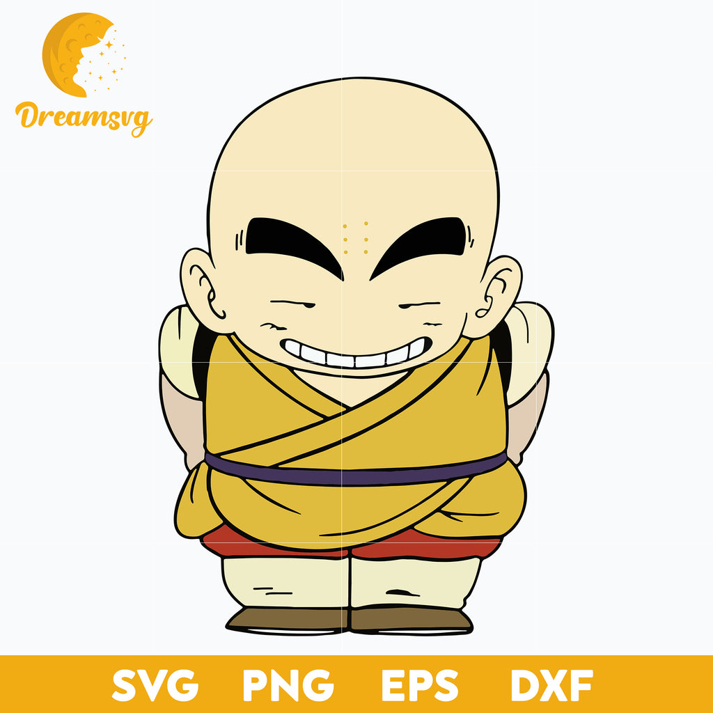Krillin Svg, Dragon Ball Svg, Cartoon Svg, Krillin Dragon Ball Svg, An