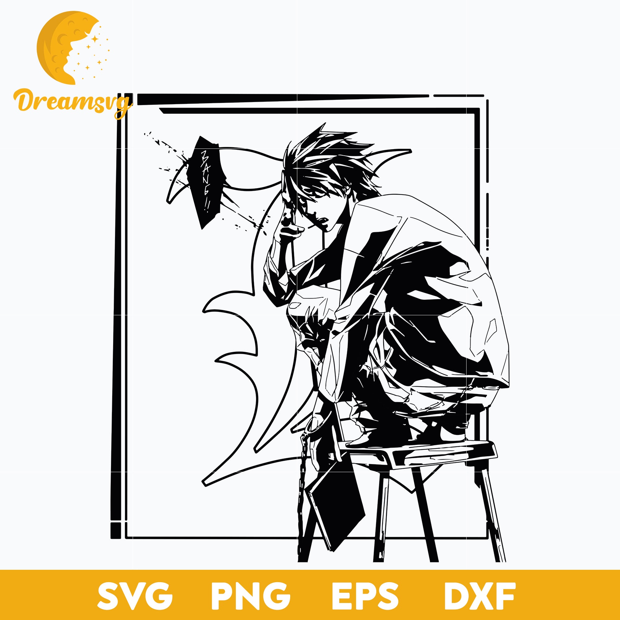 L Death Note Svg, L Character Svg, Death Note Svg, Manga Anime Svg, An ...