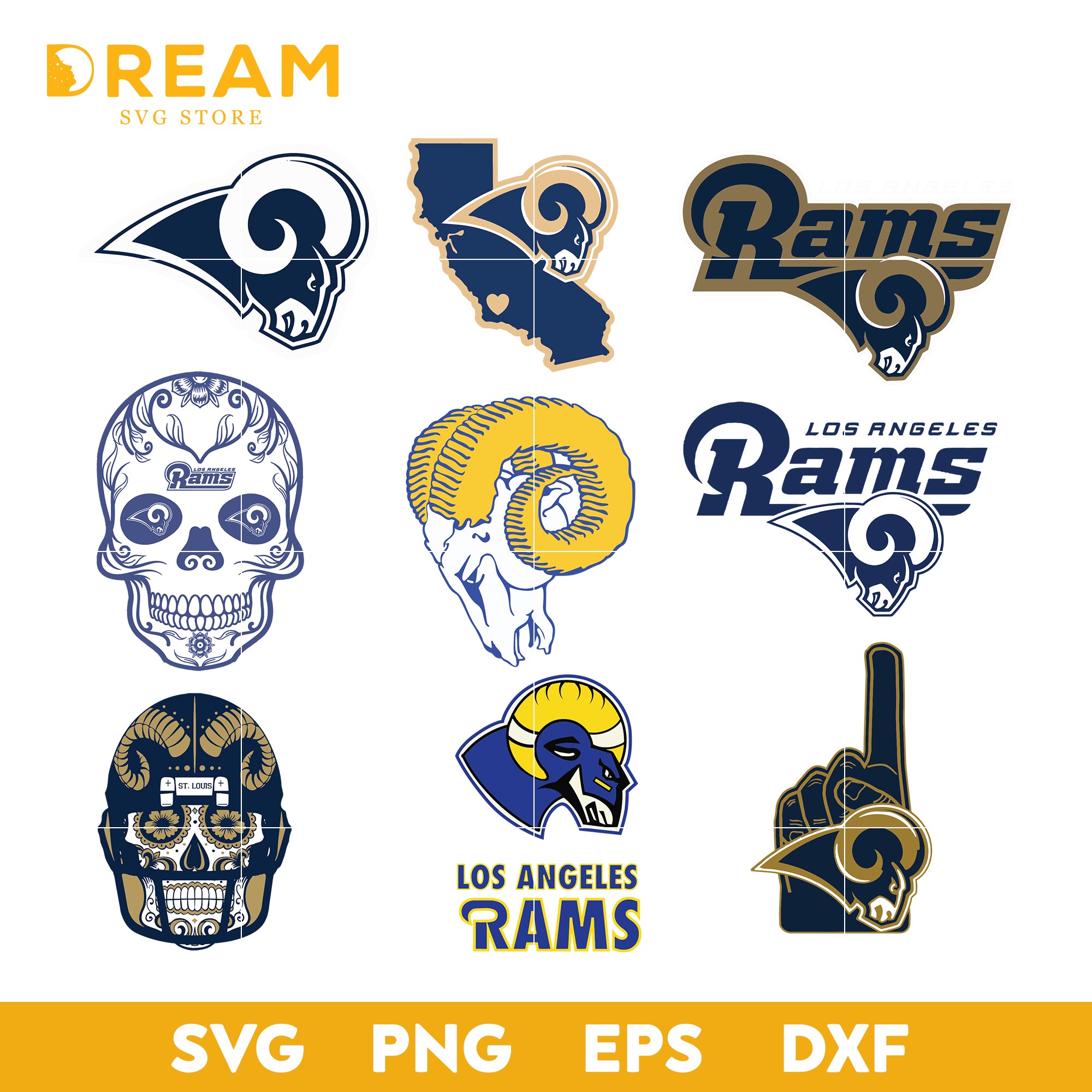 Los Angeles Rams bundle svg, Los Angeles Rams svg, NFL svg, png, dxf ...