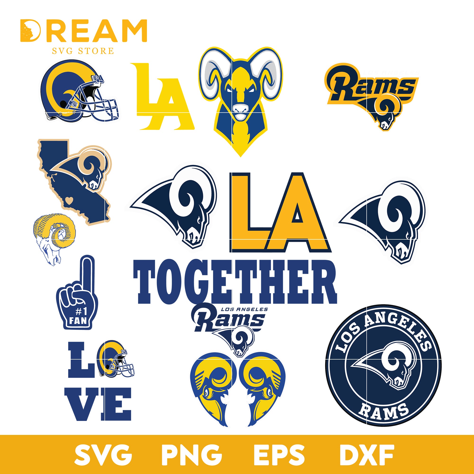 Los Angeles Rams bundle svg, Los Angeles Rams svg, NFL svg, png, dxf ...