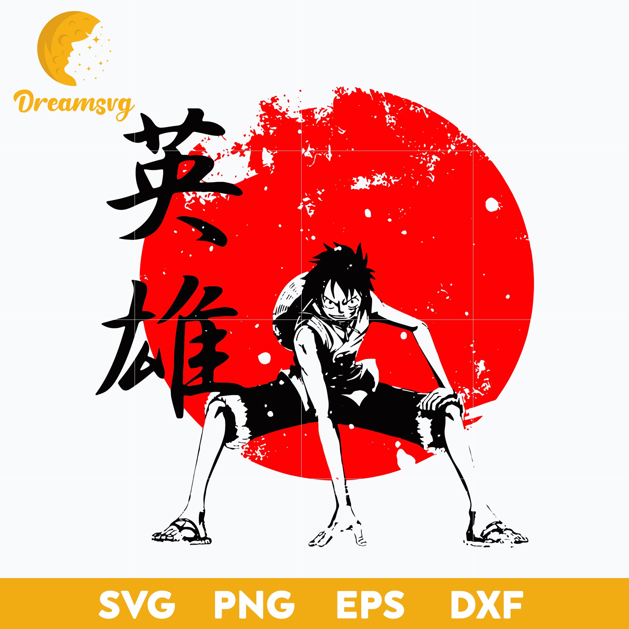 Luffy One Piece Anime Svg, Monkey D. Luffy Svg, Anime Character Svg, A ...