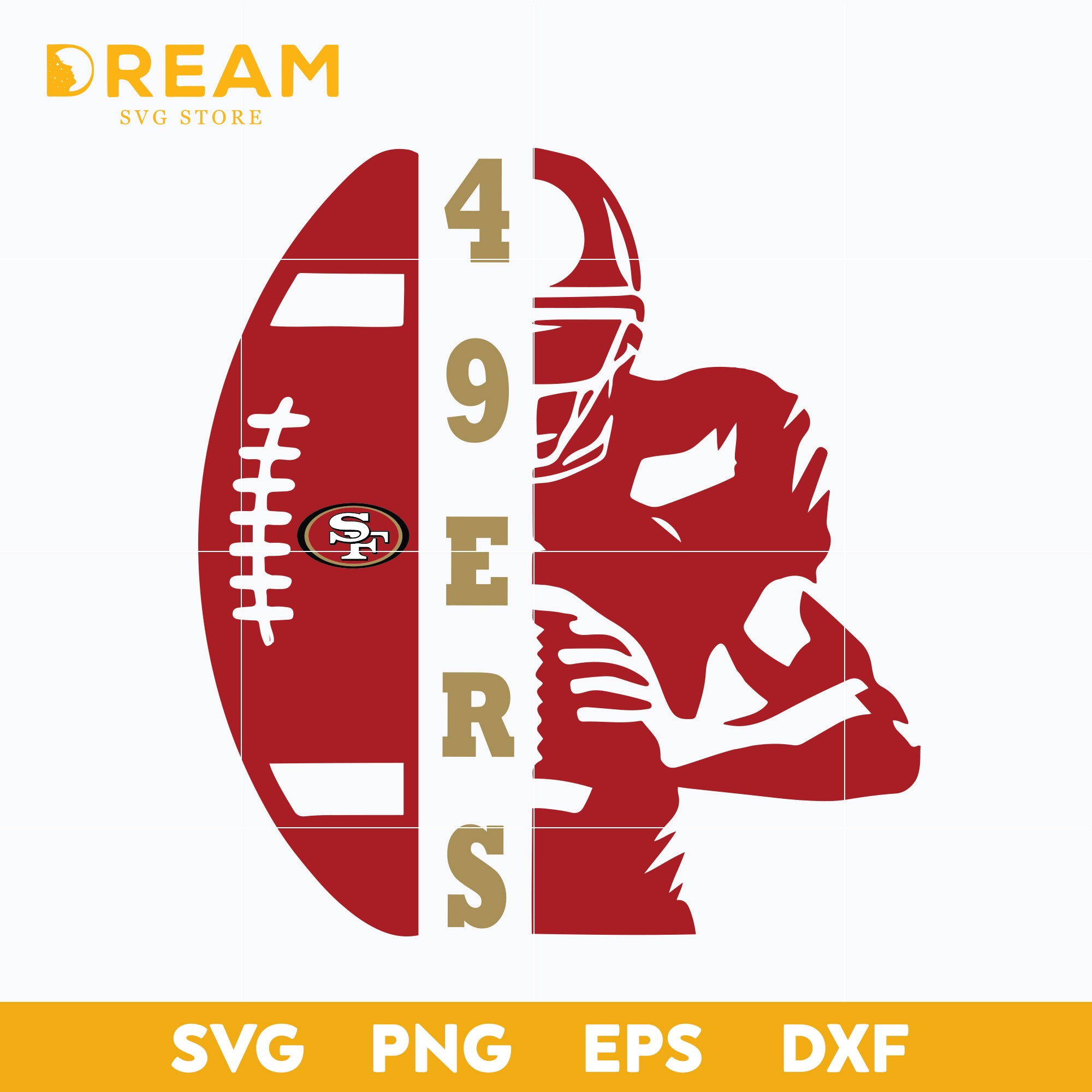 San francisco 49ers svg, 49ers svg, Nfl svg, png, dxf, eps digital fil ...