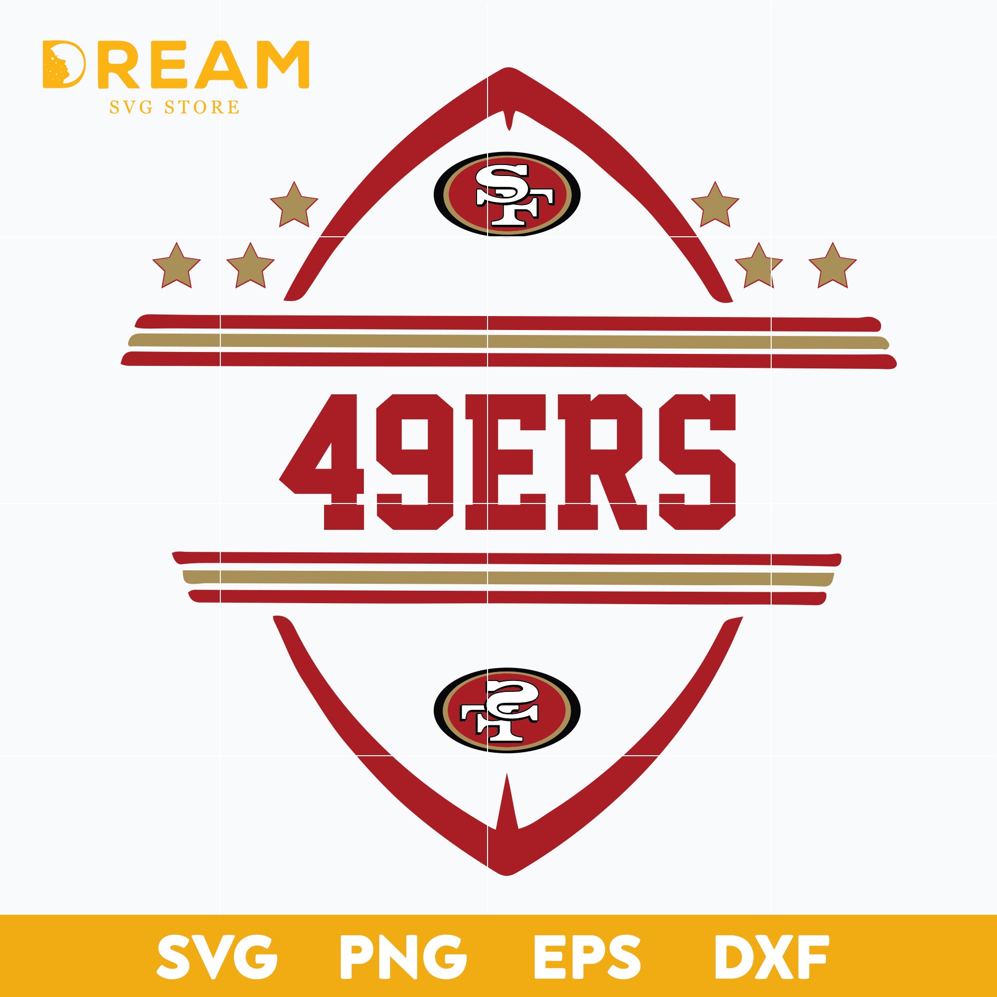 San francisco 49ers svg, 49ers svg, Nfl svg, png, dxf, eps digital fil ...