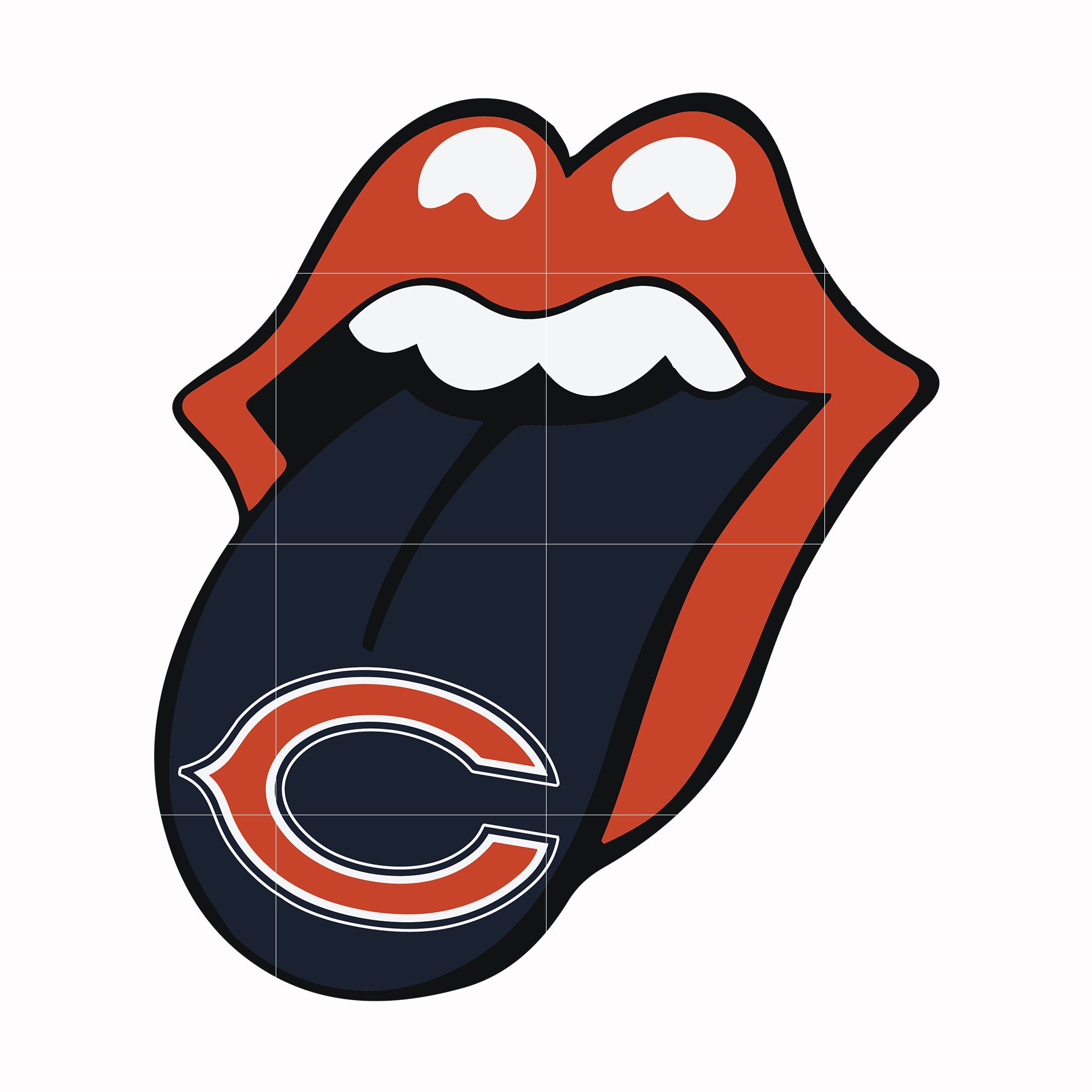 Chicago Bears Lips with Tongue Out svg, Chicago Bears svg, Lips with T ...