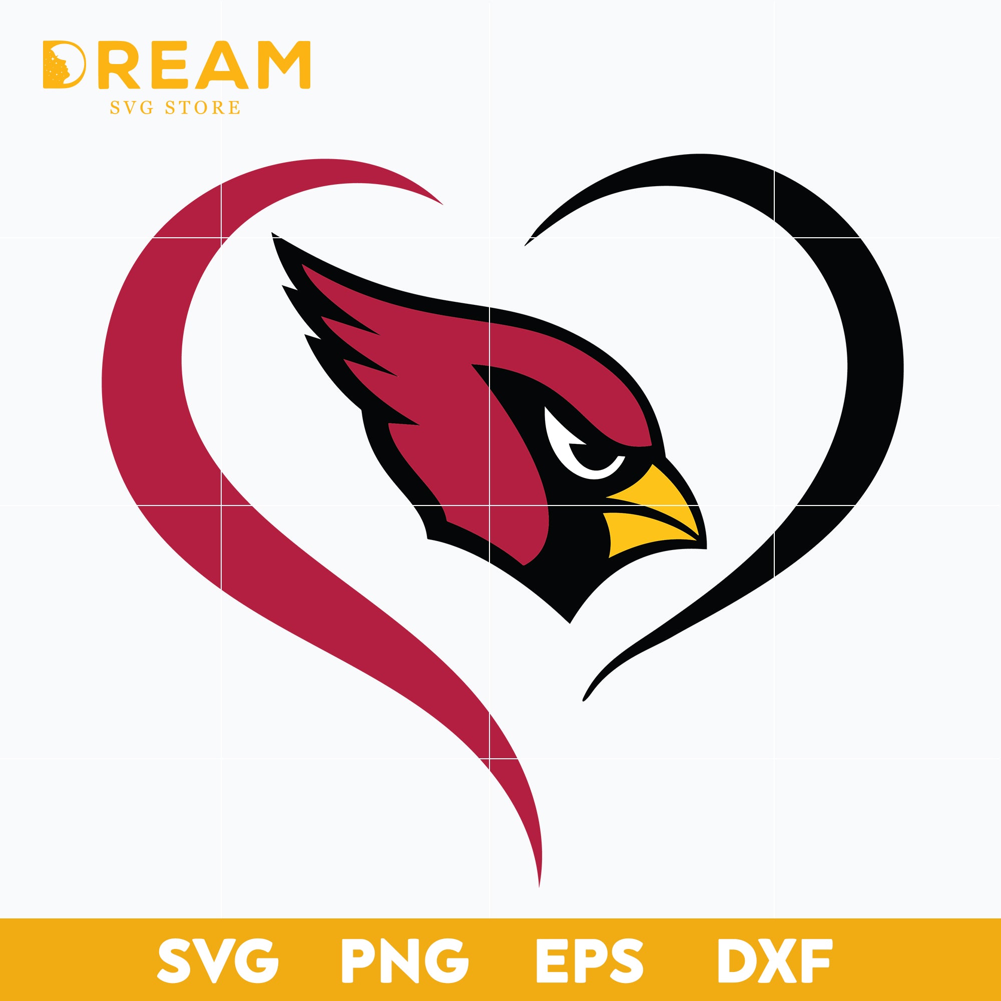 Arizona Cardinals heart svg, Cardinals heart svg, Nfl svg, png, dxf, e ...