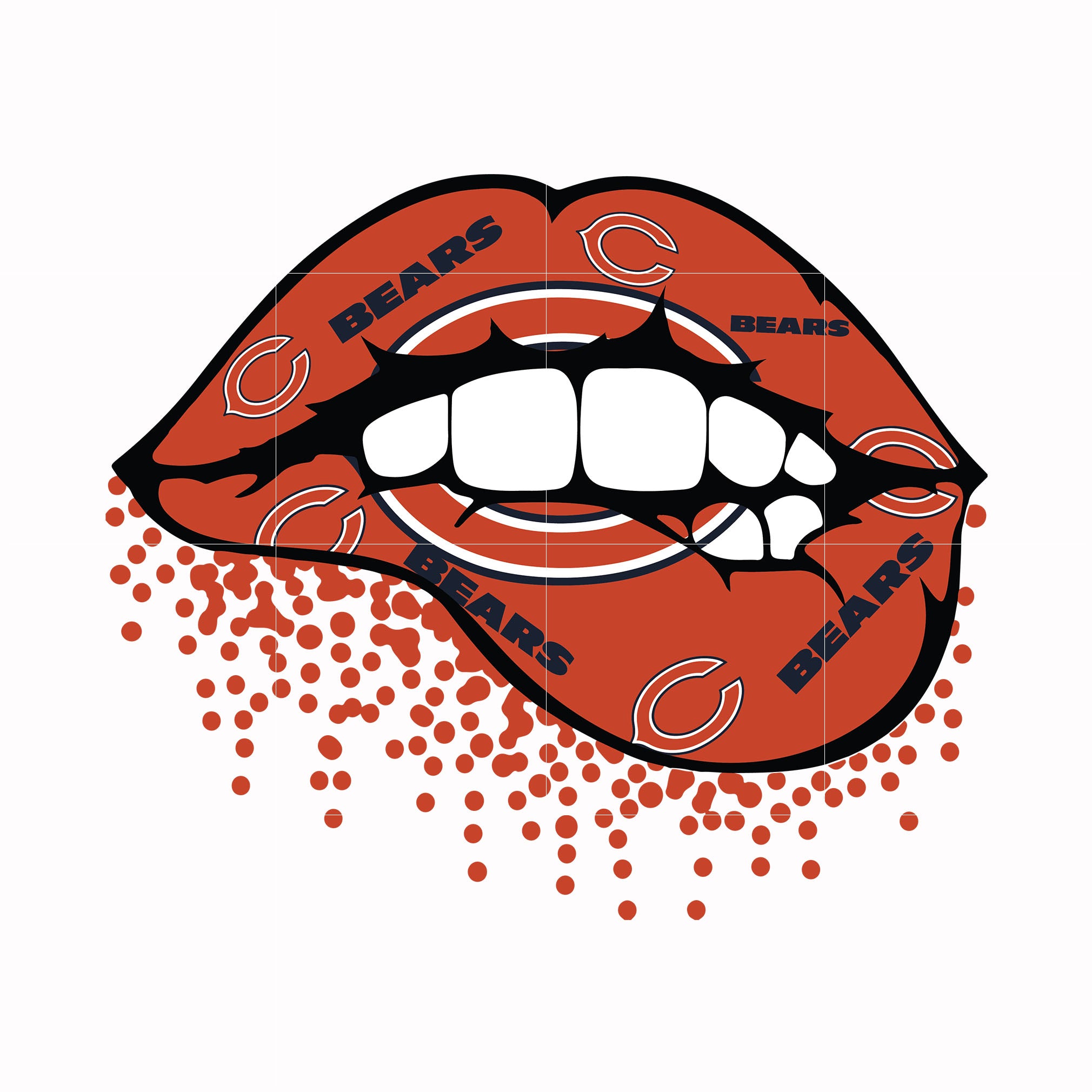 Chicago Bears svg, Chicago Bears lip svg, Bears svg, Lip svg, Sport sv ...