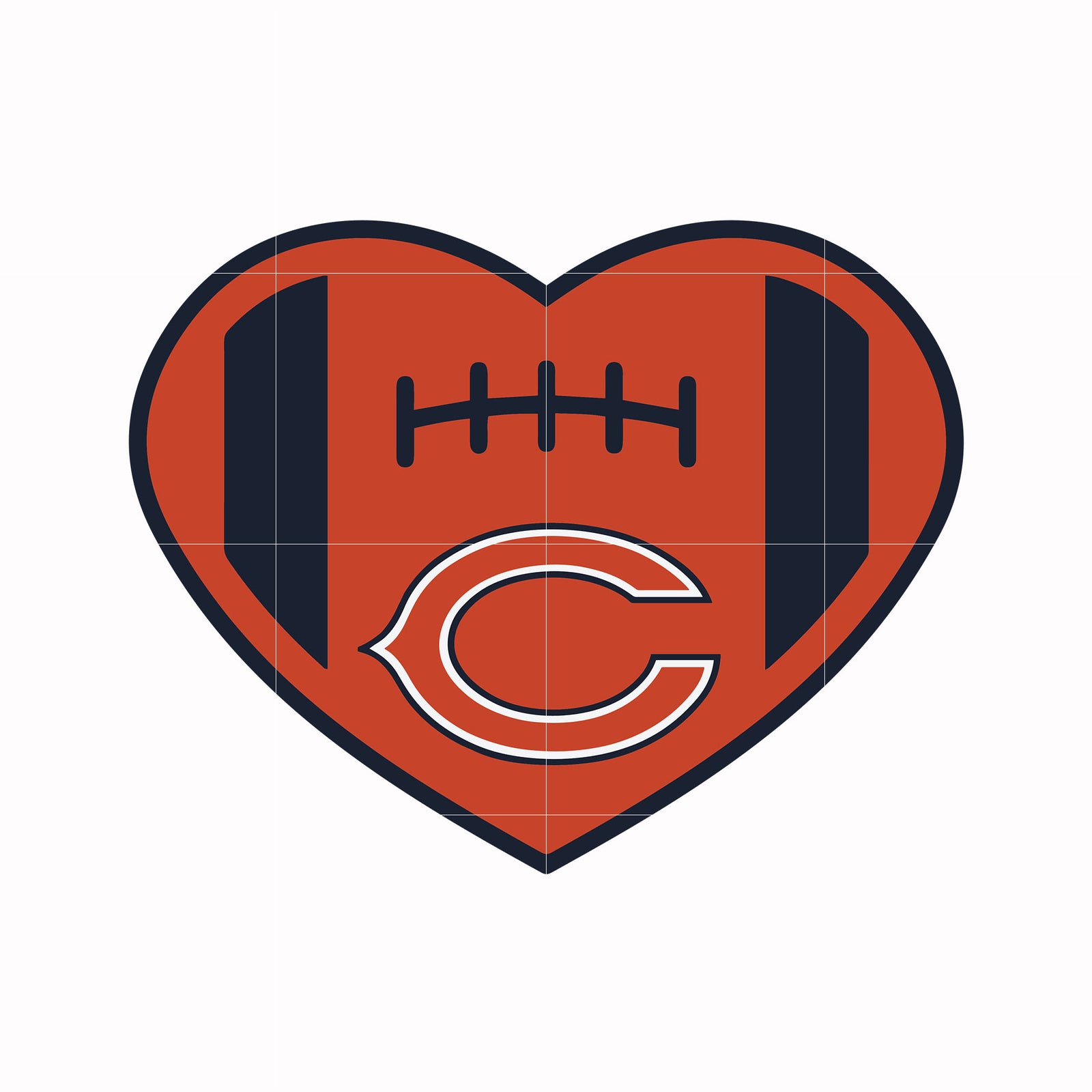 Chicago Bears heart svg, Chicago Bears svg, Bears svg, Sport svg, Nfl