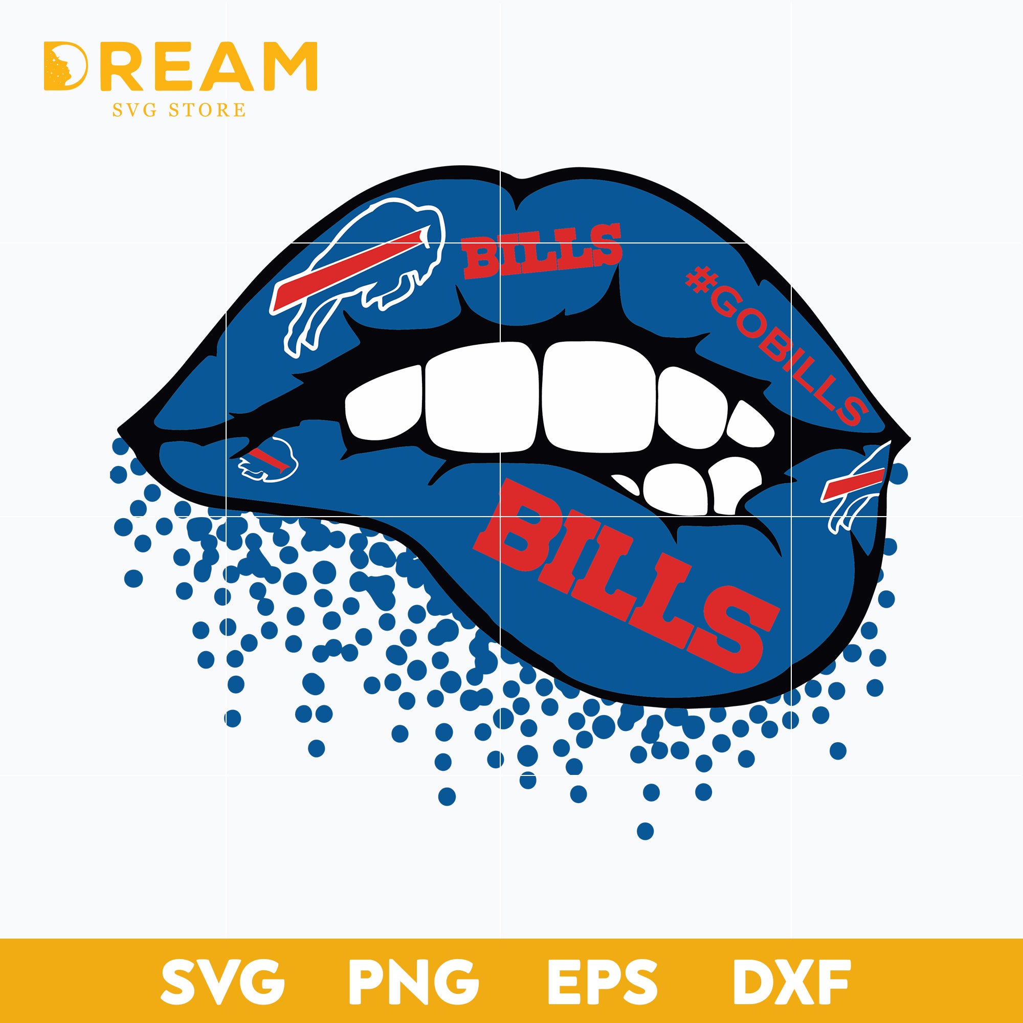 Buffalo Bills lip svg, Bills lip svg, Nfl svg, png, dxf, eps digital f ...