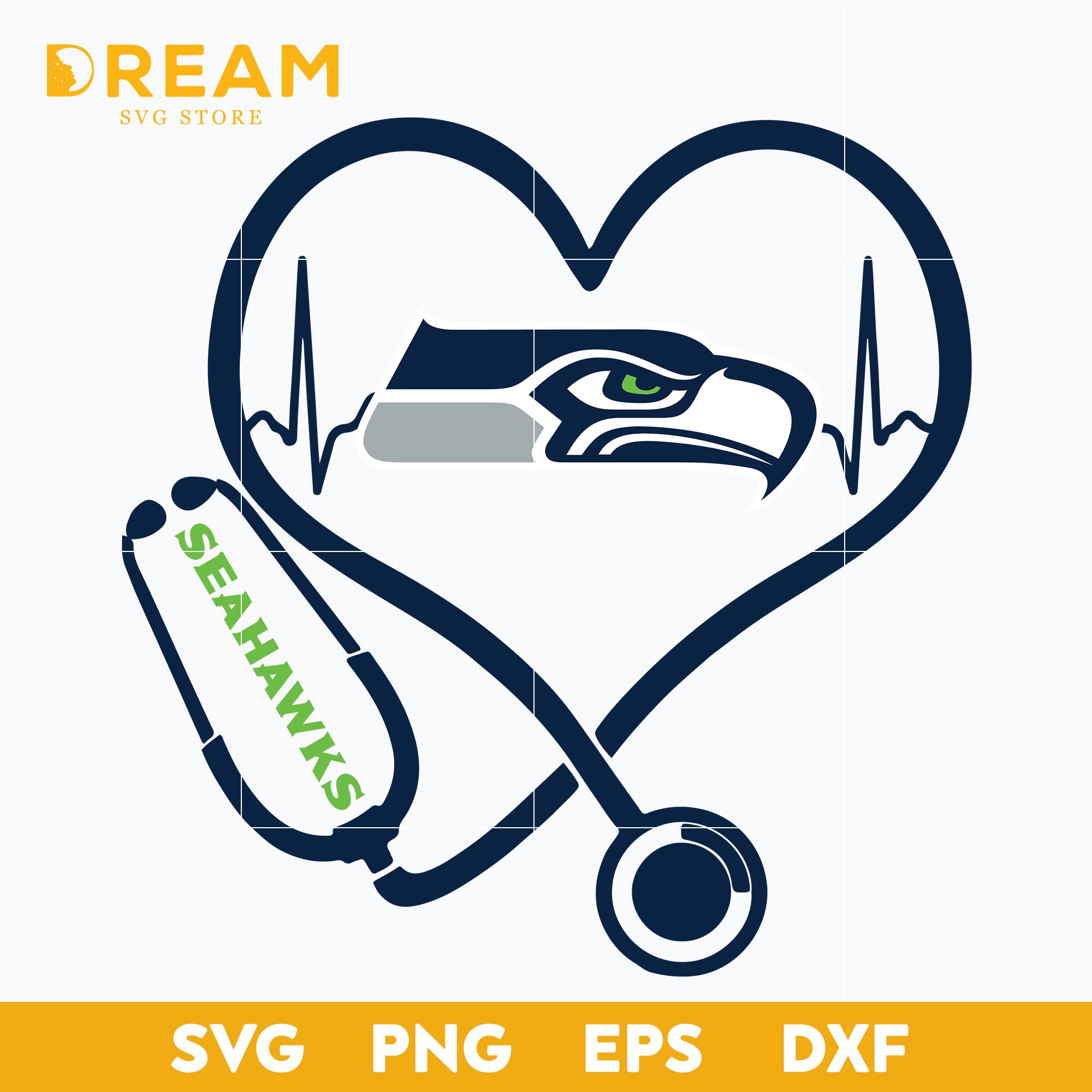 Seattle Seahawks heart svg, seahawks heart svg, Nfl svg, png, dxf, eps ...