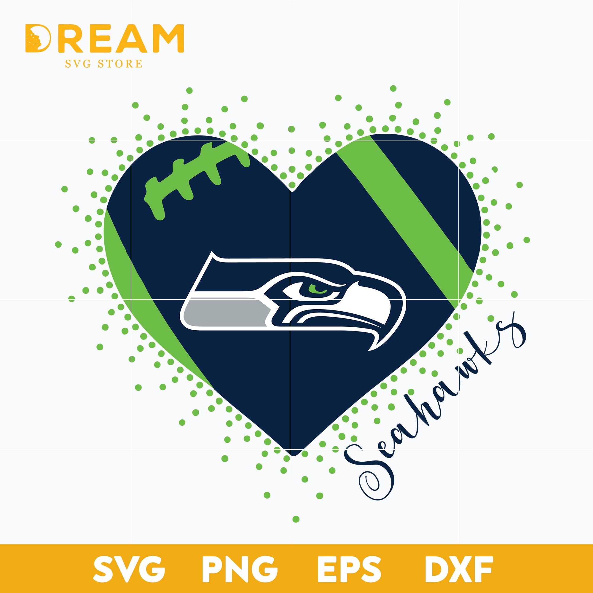 Seattle Seahawks heart svg, seahawks heart svg, Nfl svg, png, dxf, eps ...