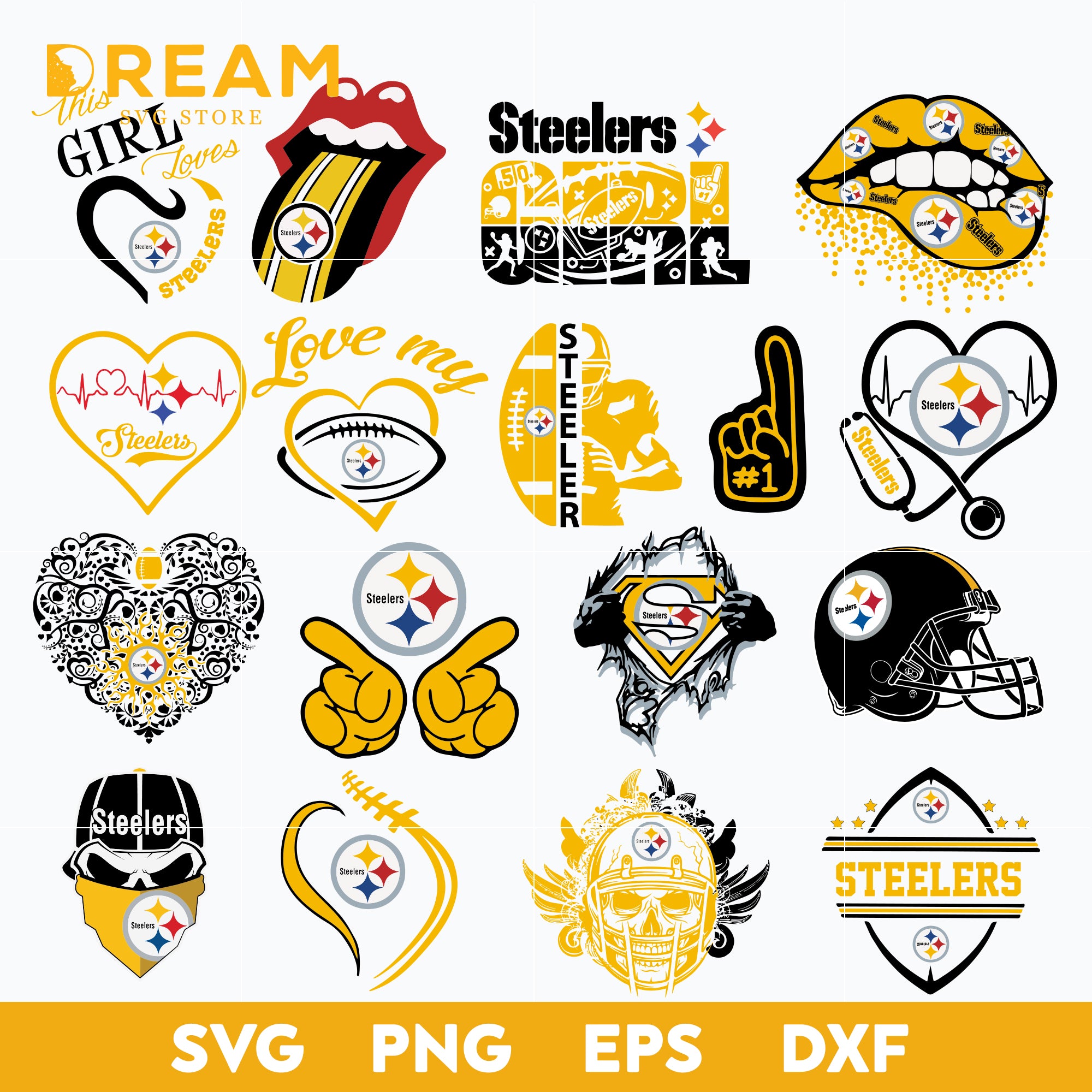 Pittsburgh Steelers Bundle svg, Steelers svg, Nfl svg, png, dxf, eps d ...