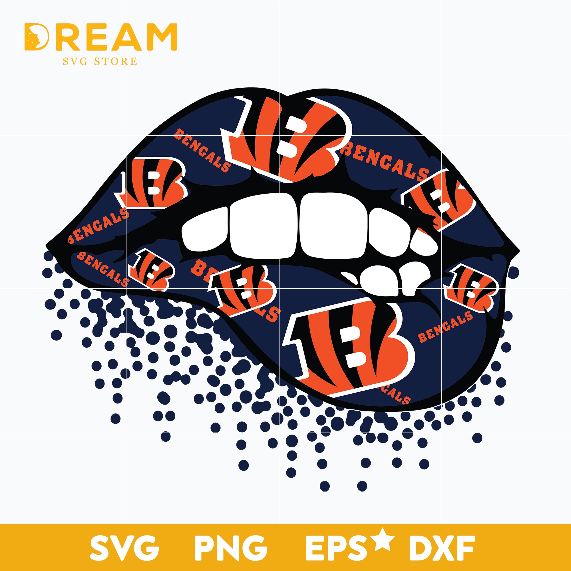 Cincinnati Bengals lips svg, Cincinnati Bengals svg, Bengals svg, Spor ...