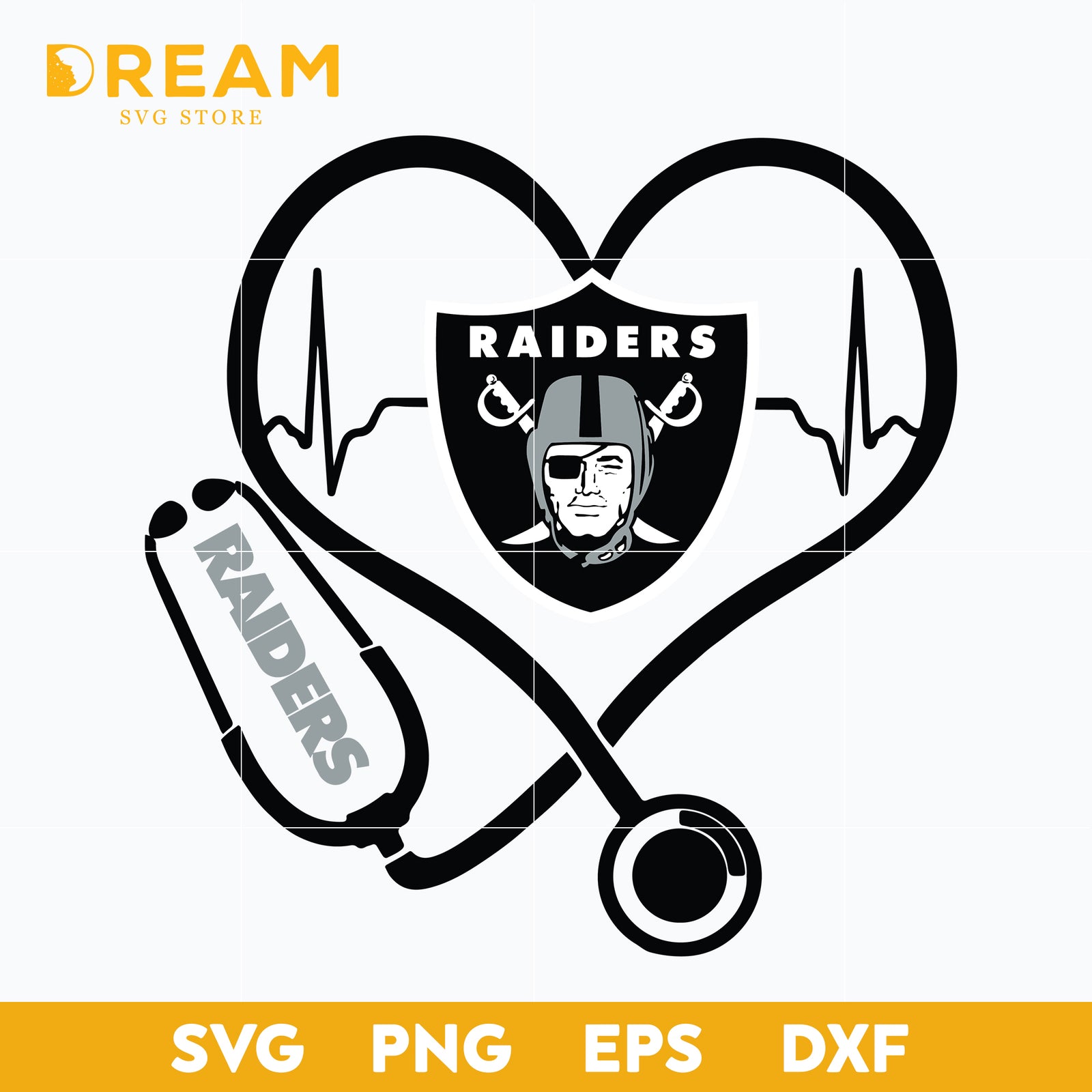 Las Vegas Raiders heart svg, Raiders heart svg, Nfl svg, png, dxf, eps