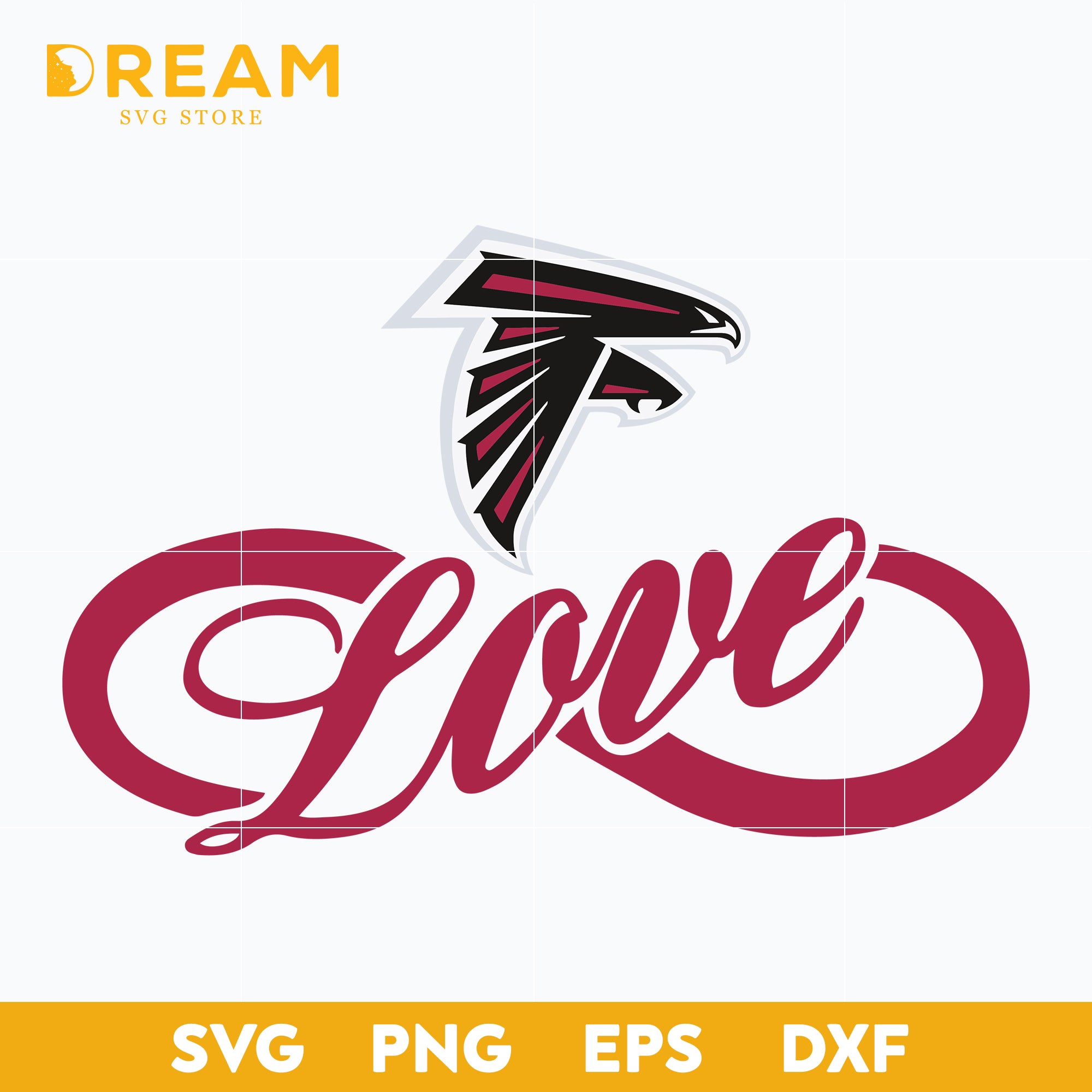 Atlanta Falcons Love svg, Falcons svg, Sport svg, Nfl svg, png, dxf, e ...