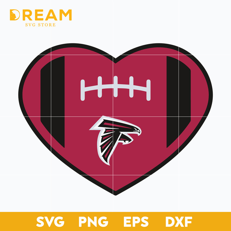 Atlanta Falcons Heart svg, Falcons svg, Sport svg, Nfl svg, png, dxf,