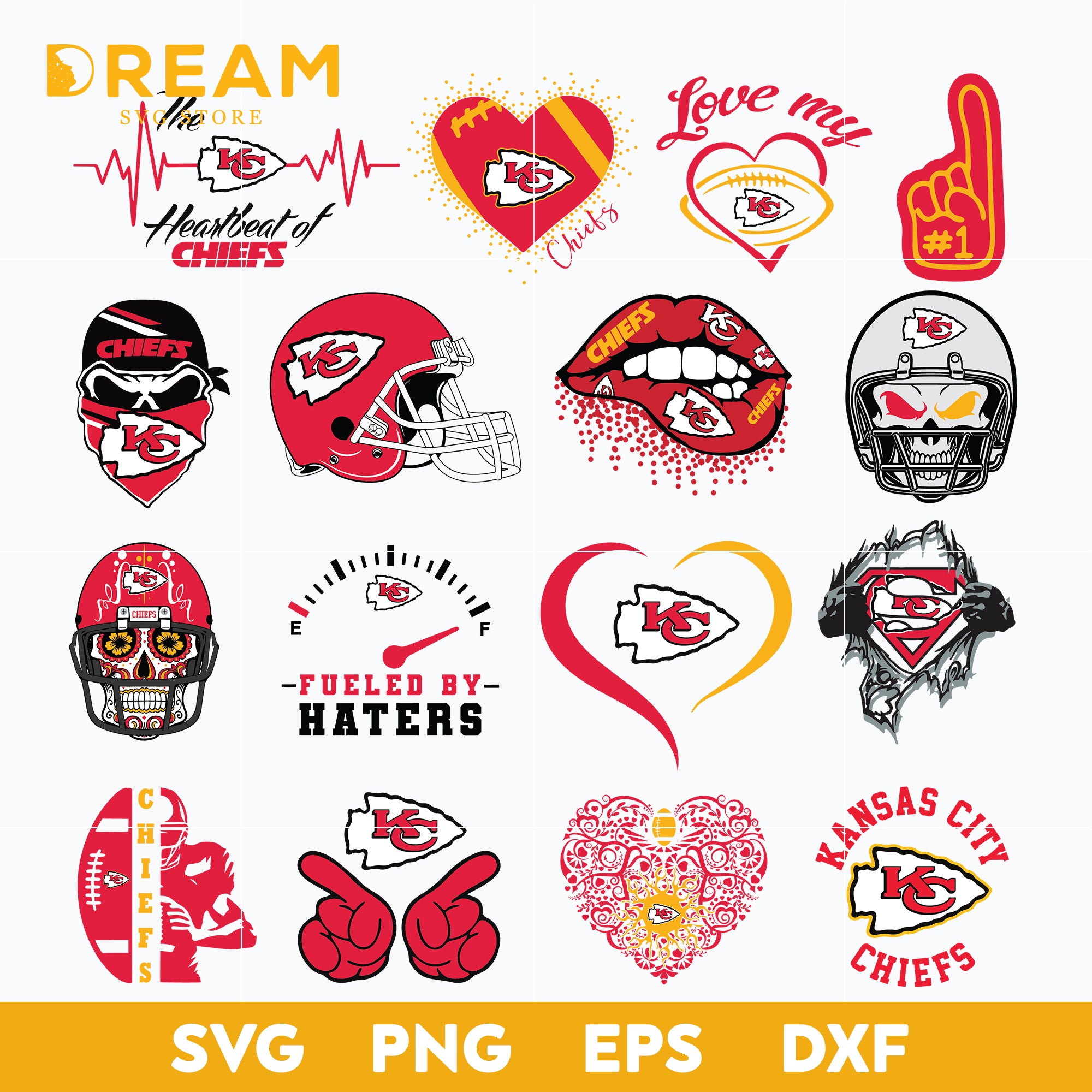 Kansas City Chiefs bundle svg, Chiefs bundle svg, Nfl svg, png, dxf, e ...