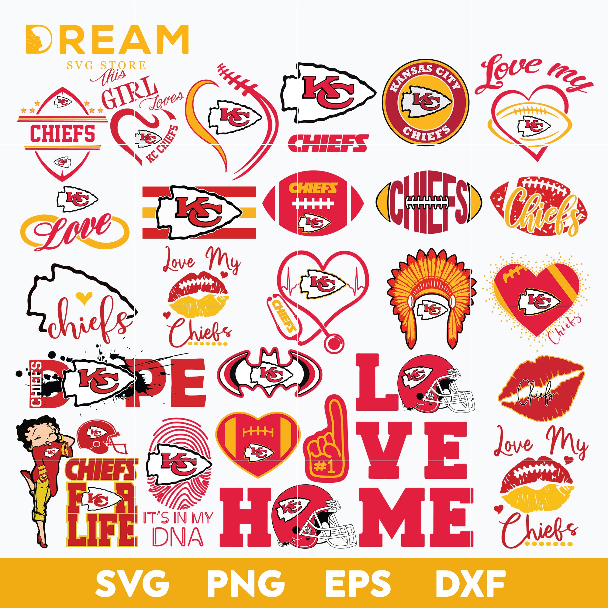 Kansas City Chiefs bundle svg, Chiefs bundle svg, Nfl svg, png, dxf, e ...