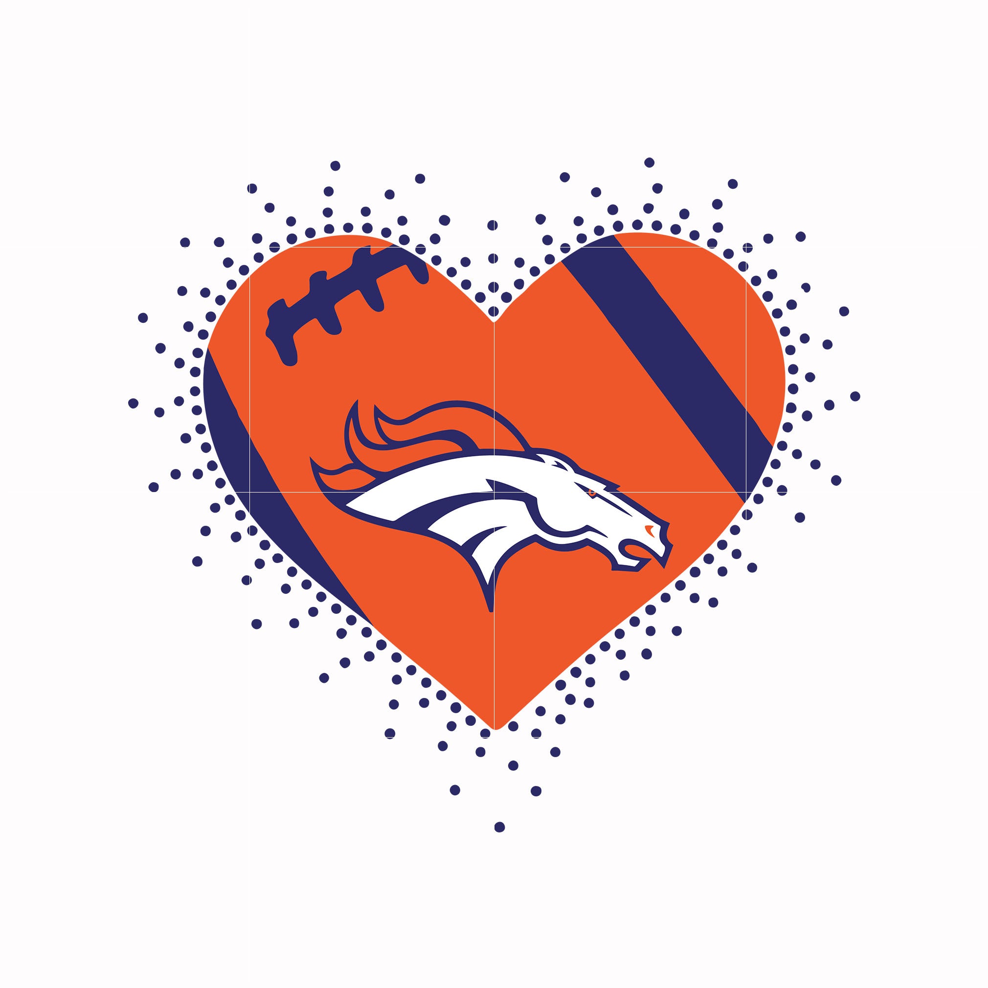 Denver Broncos Heart svg, Sport svg, Nfl svg, png, dxf, eps digital fi