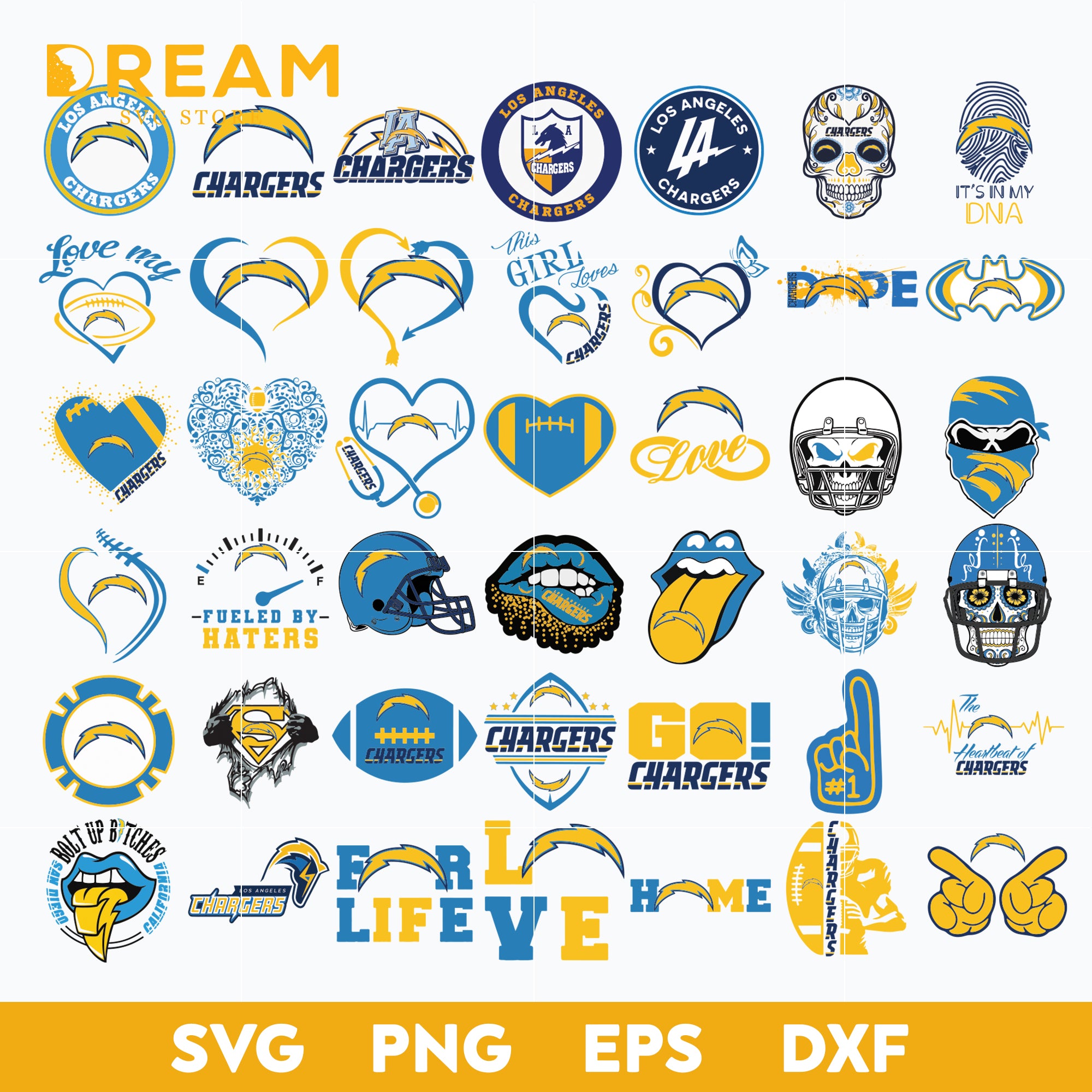 Los Angeles Chargers Bundle svg, Chargers Bundle svg, Sport svg, Nfl s ...