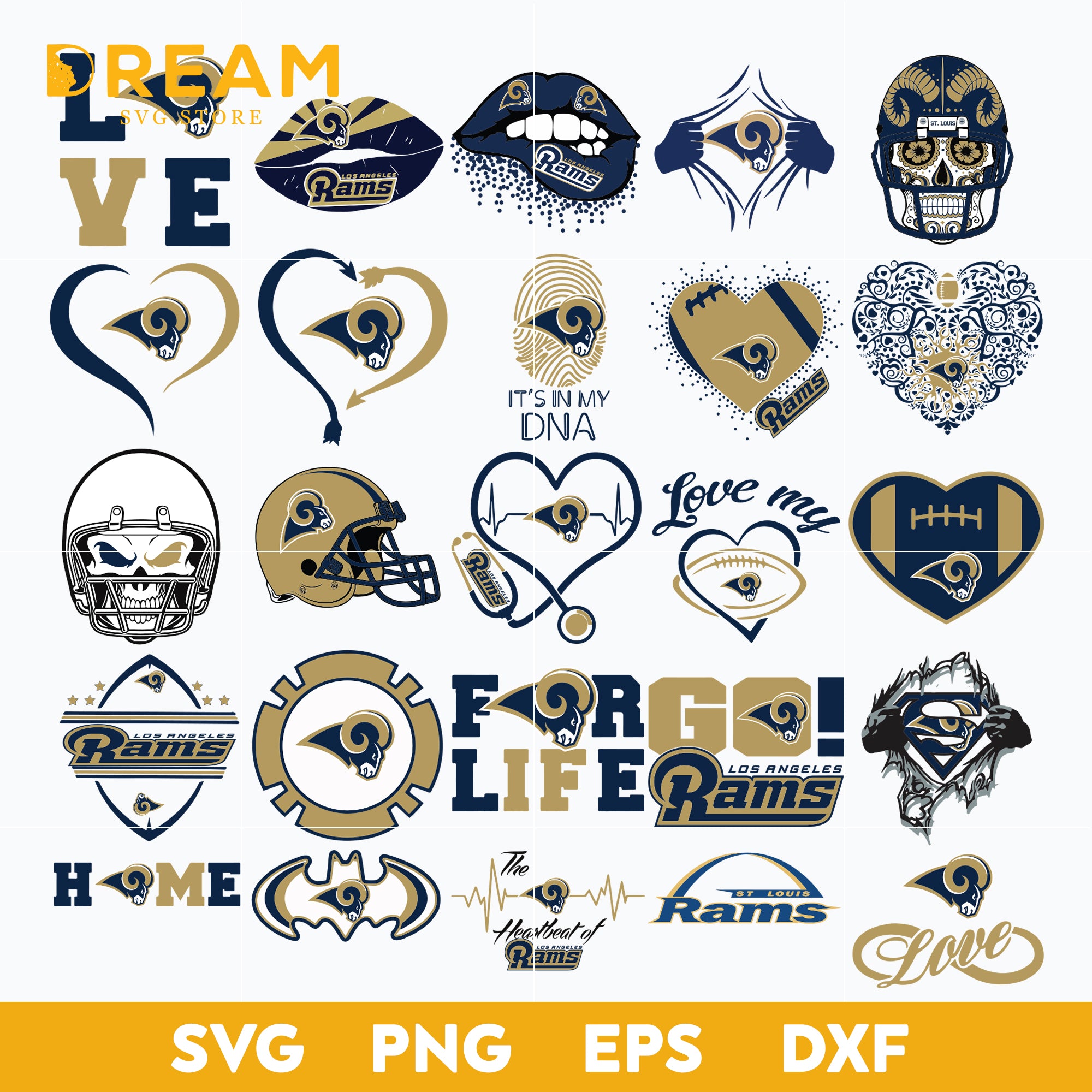 Los Angeles Rams Bundle svg, Rams Bundle svg, Sport svg, Nfl svg, png ...