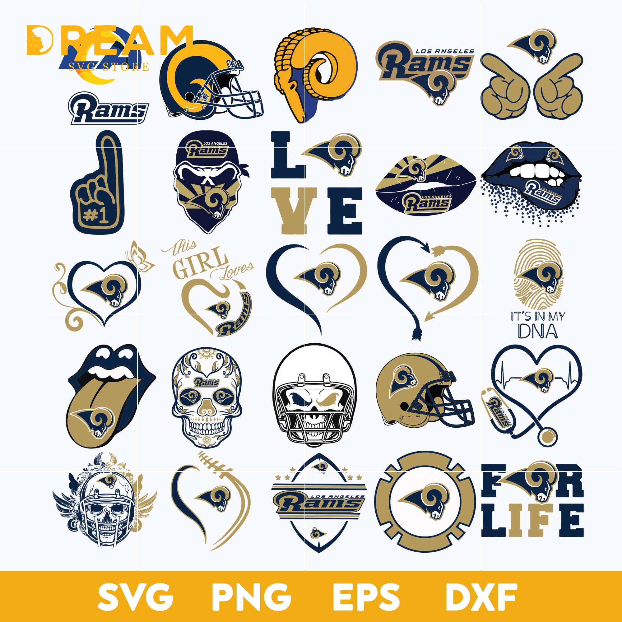 Los Angeles Rams Bundle svg, Rams Bundle svg, Sport svg, Nfl svg, png ...