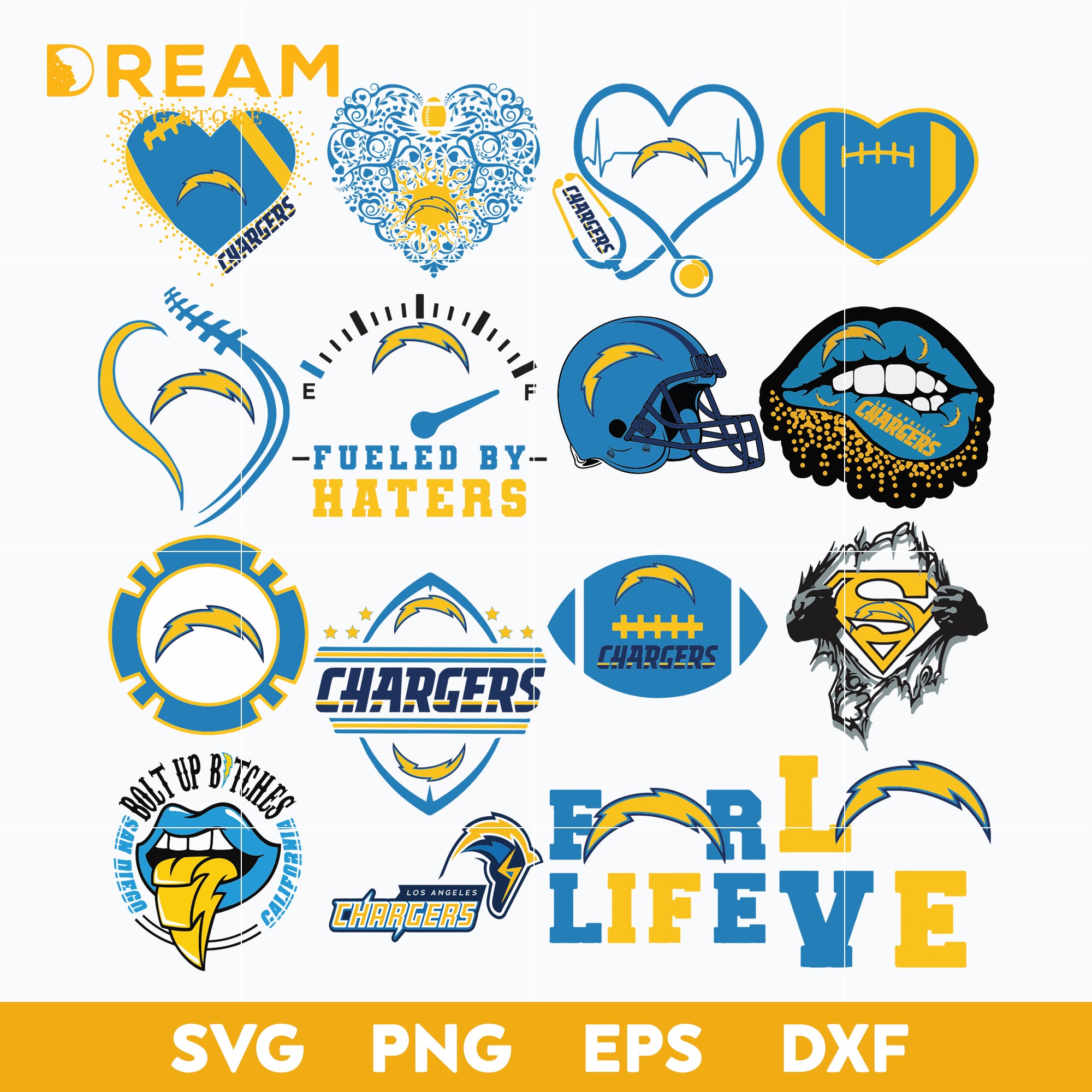 Los Angeles Chargers Bundle svg, Chargers Bundle svg, Sport svg, Nfl s ...