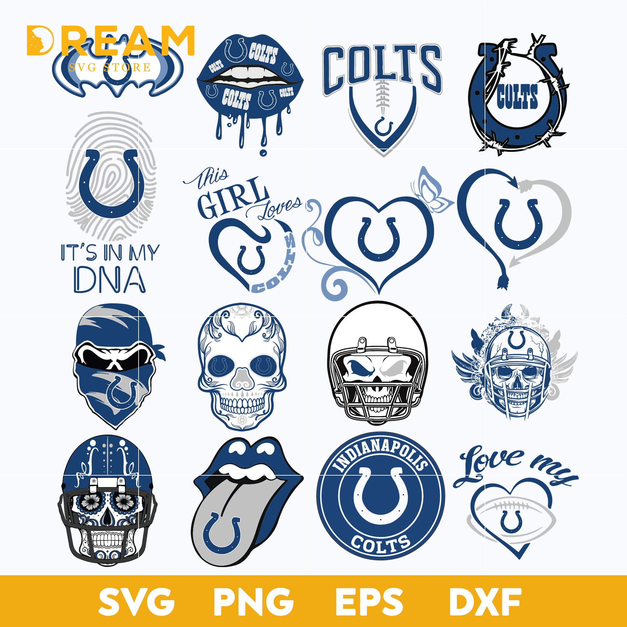 Indianapolis Colts Bundle svg, Colts svg, Sport svg, Nfl svg, png, dxf ...