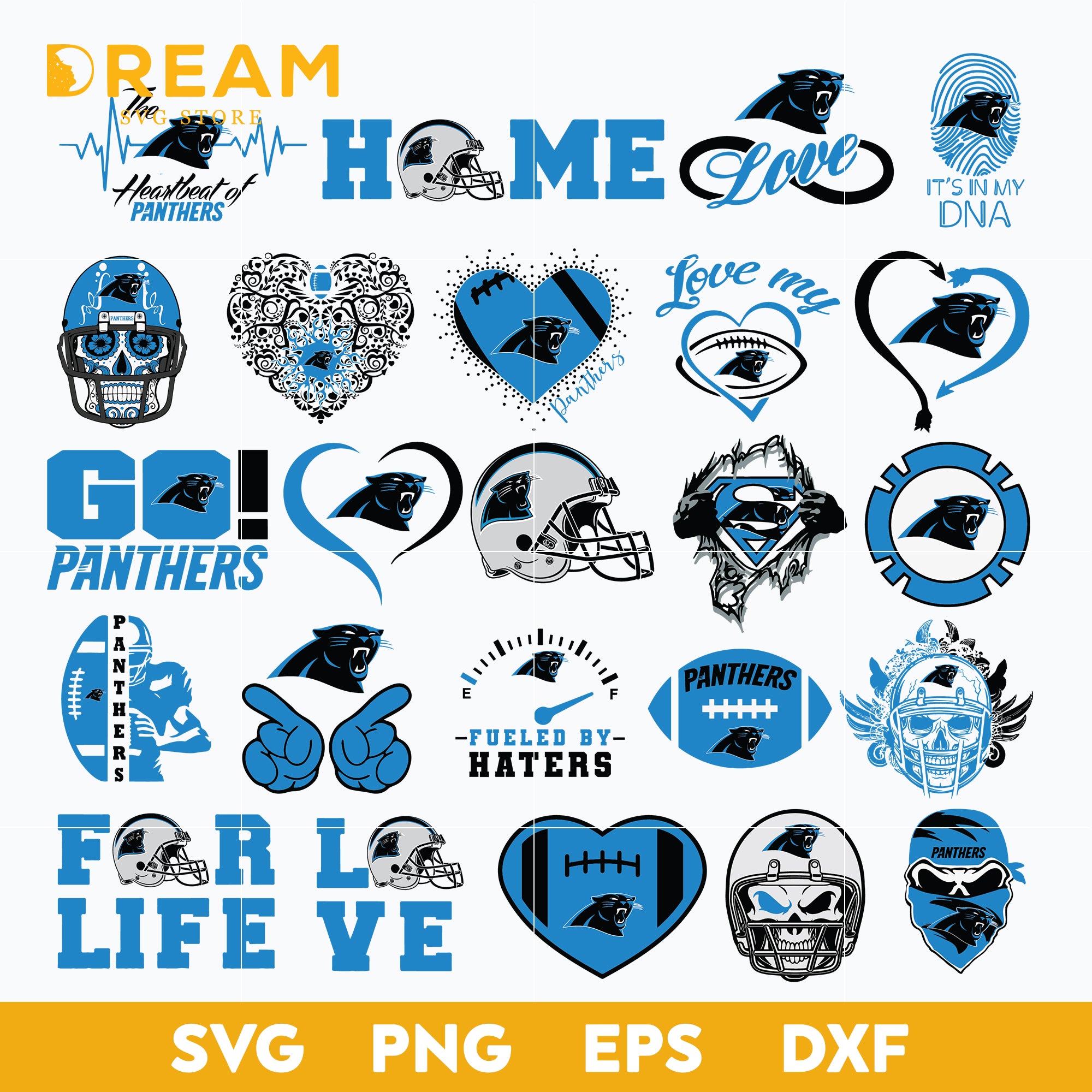 Carolina Panthers bundle svg, Panthers bundle svg, Nfl svg, png, dxf ...