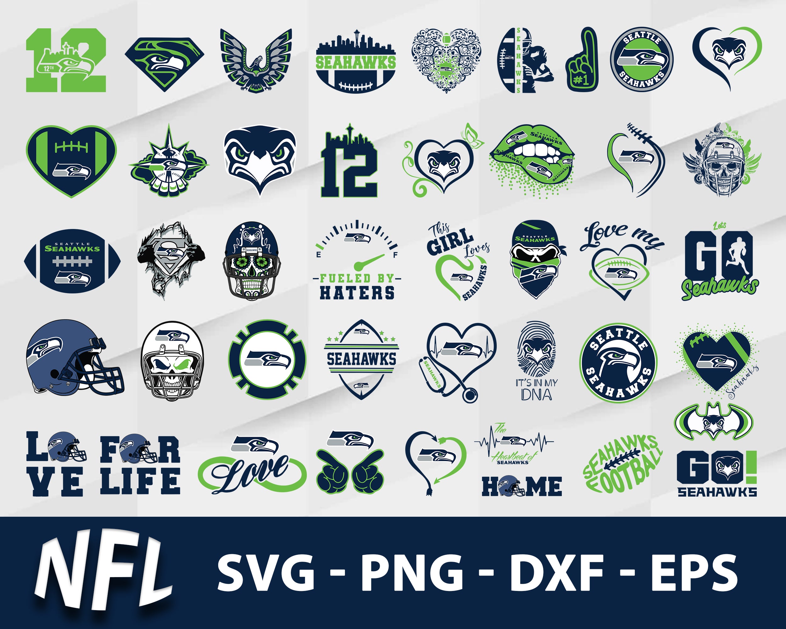 Seattle Seahawks Svg Bundle, Seattle Seahawks Svg, Sport Svg, Nfl Svg ...