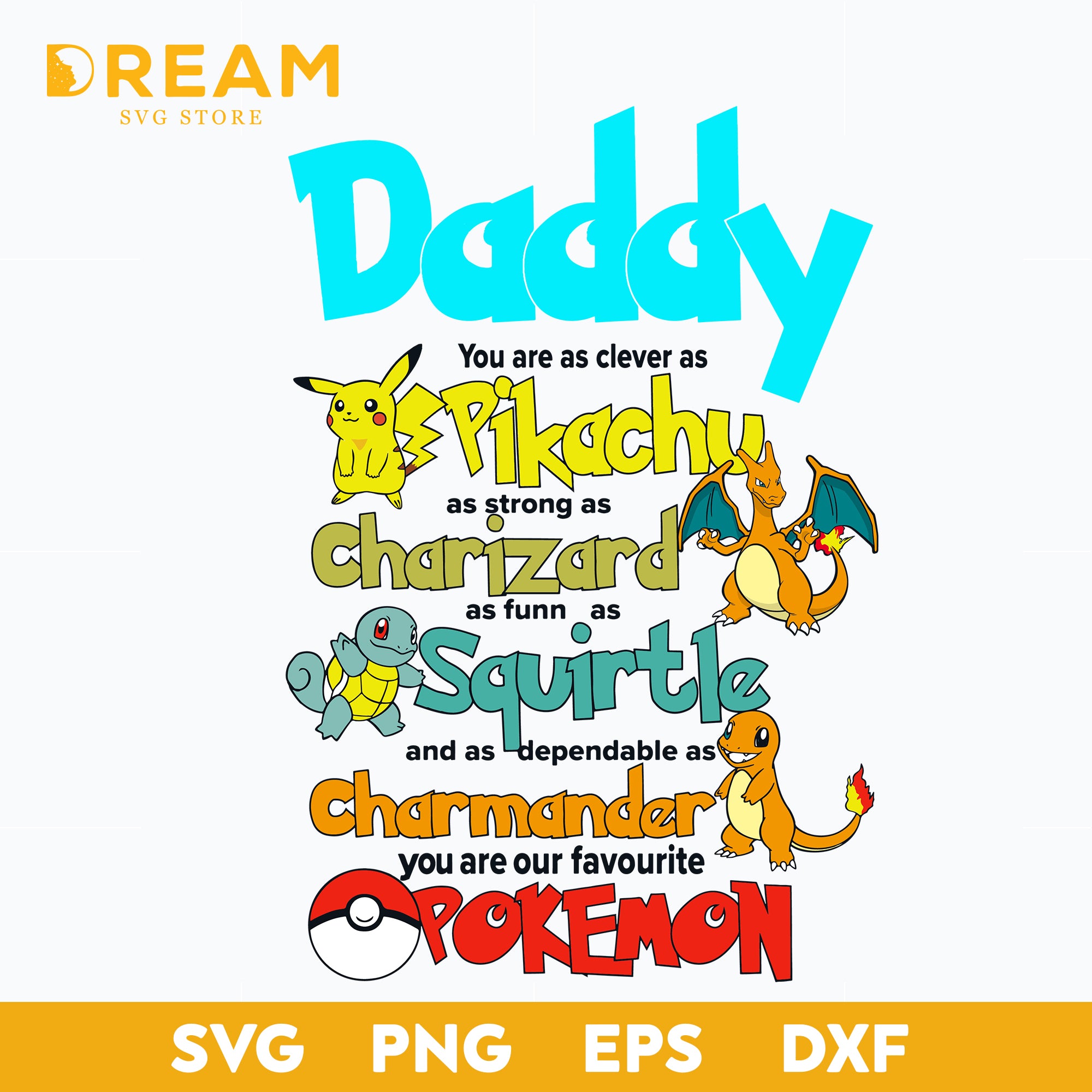 Pokemon inspired OUR father svg, png, dxf, eps digital file FTD2105210 ...