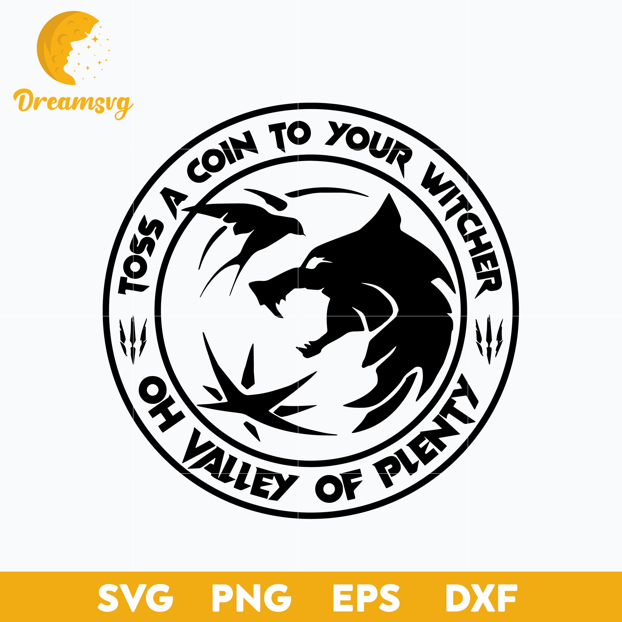 Toss A Coin To Your Witcher svg, Halloween svg, png, dxf, eps digital ...