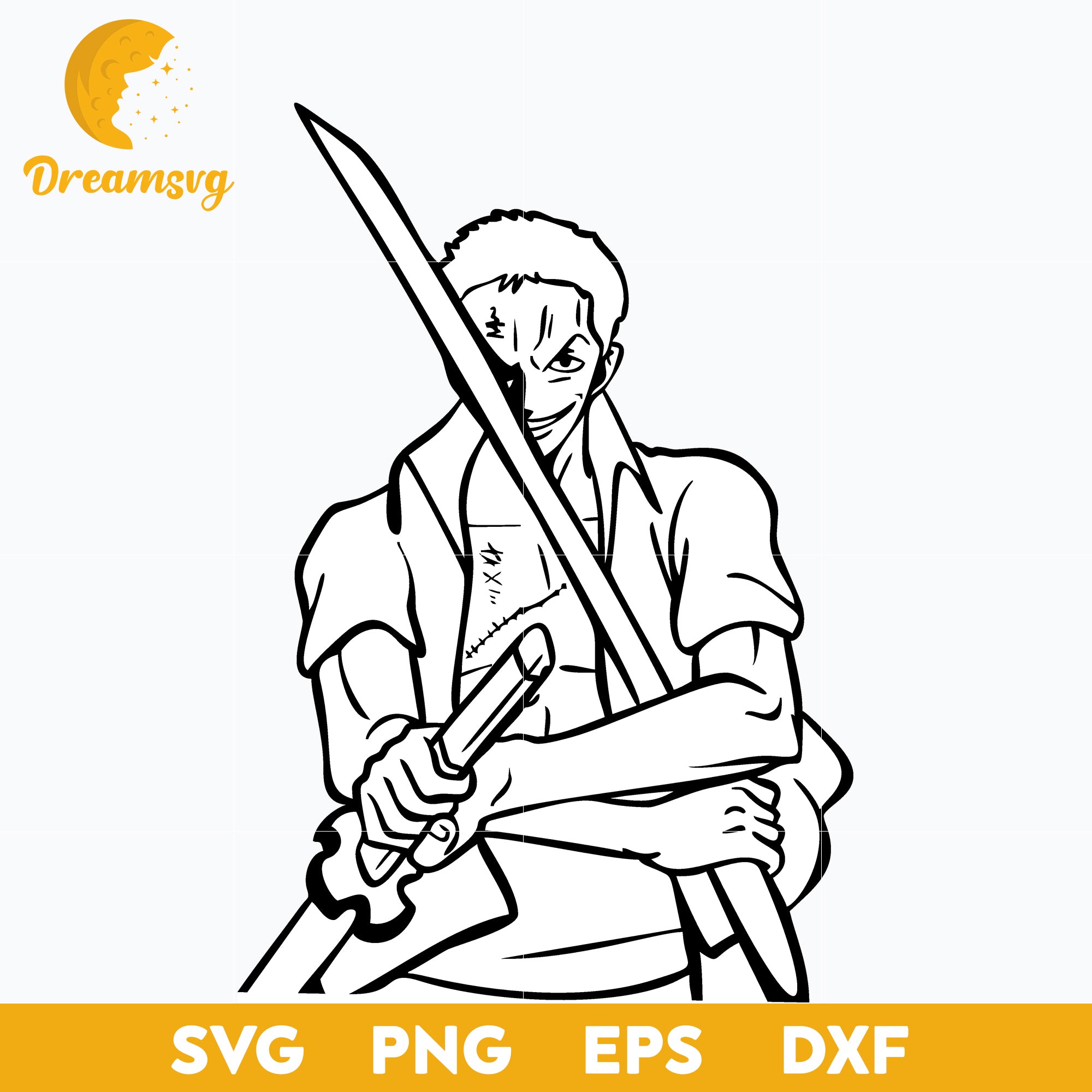 Zoro Take The Swords Svg, Roronoa Zoro With The Swords Svg, Katana Swo ...