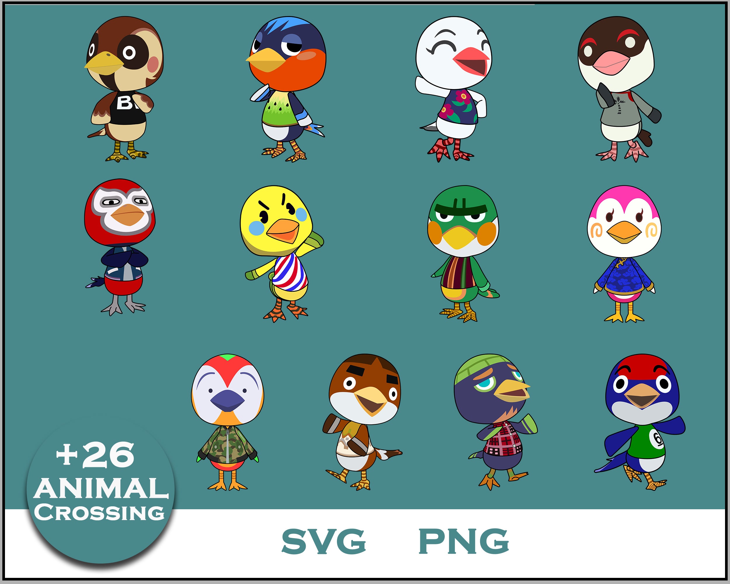 26+ Birds Svg Bundle, Animal Crossing Svg Bundle, Animal Crossing Svg ...