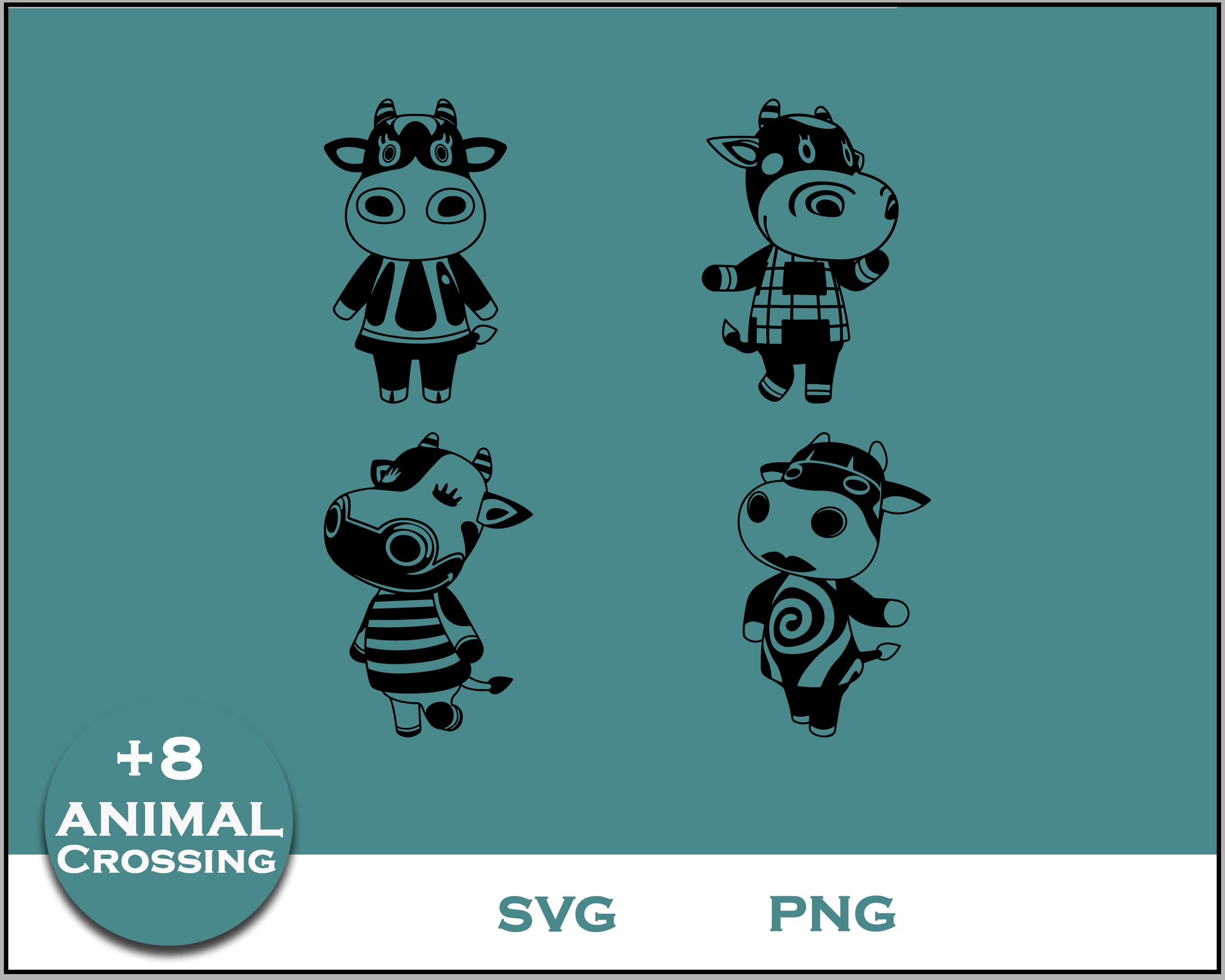 8+ Cow Svg Bundle, Animal Crossing Svg Bundle, Animal Crossing Svg, Ca ...