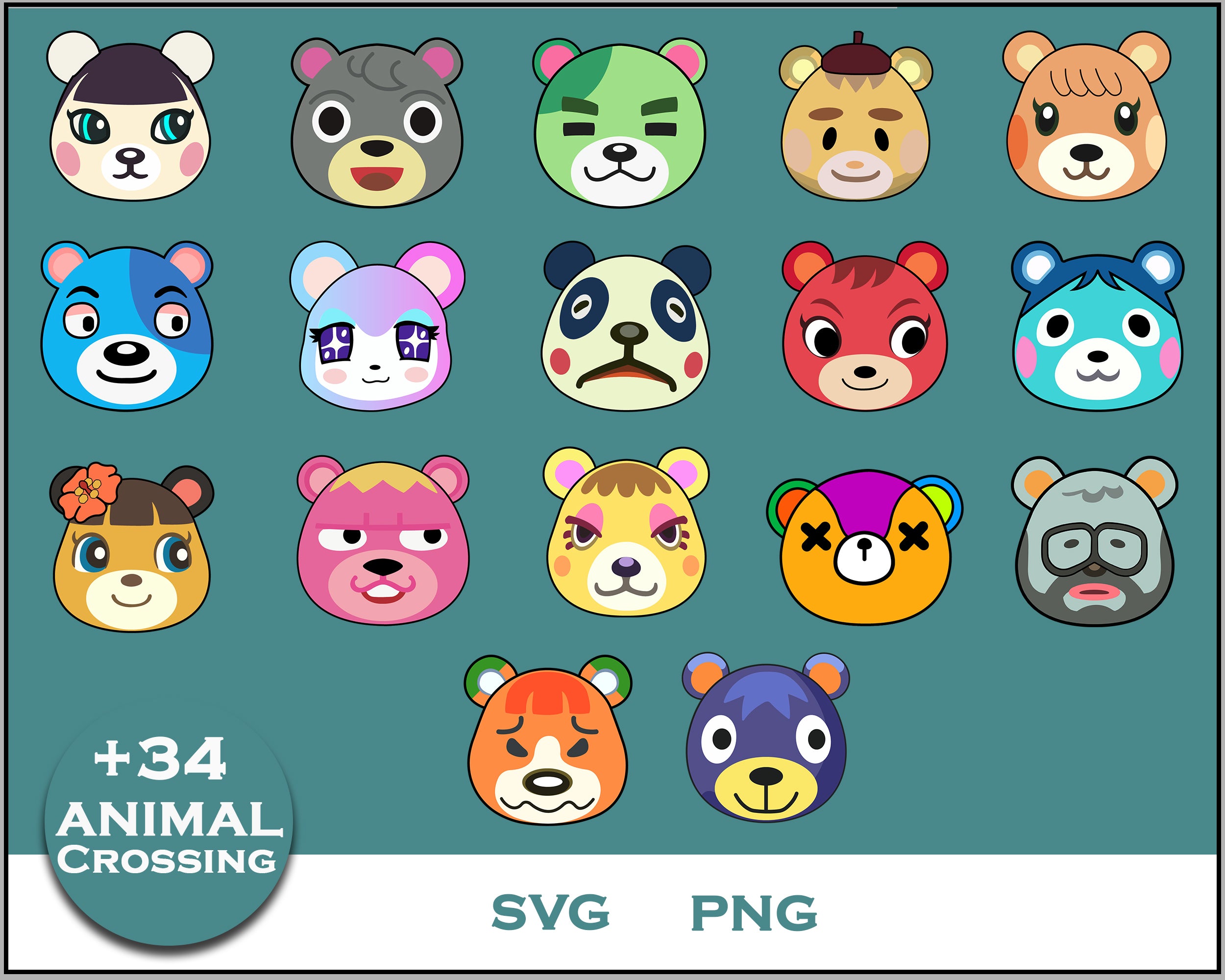 34+ Cub Svg Bundle, Animal Crossing Svg Bundle, Animal Crossing Svg, C ...