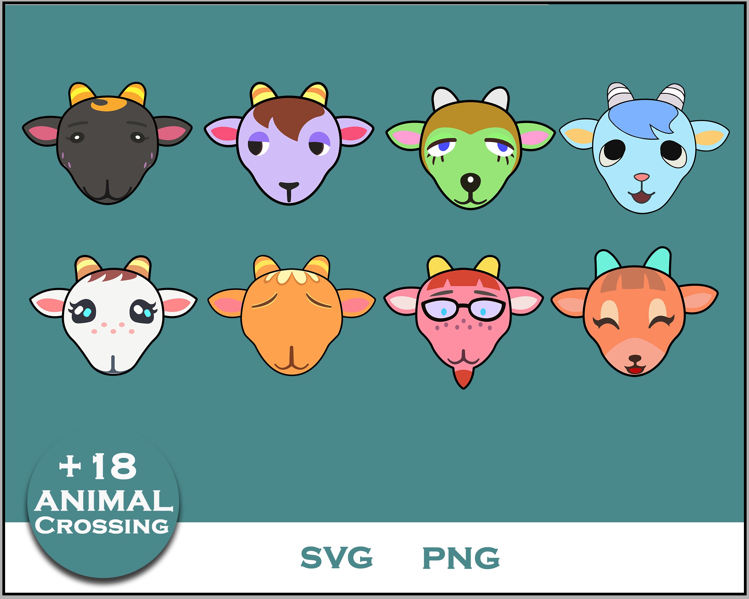 18+ Goat Svg Bundle, Animal Crossing Svg Bundle, Animal Crossing Svg ...